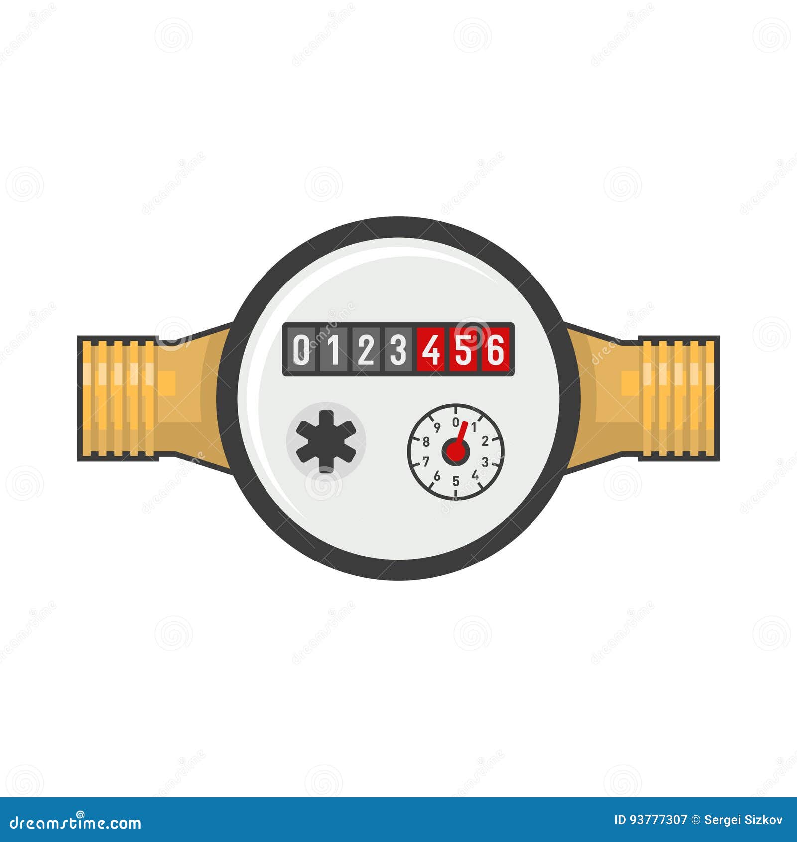 Het Pictogram Van De Watermeter Vector Vector Illustratie ...