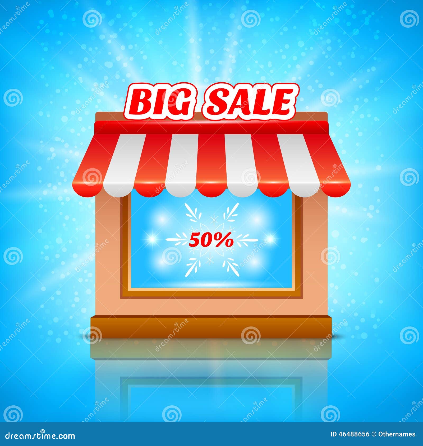 Het Pictogram Van De Winkel Grote Verkoop, Vectorillustratie Vector ...