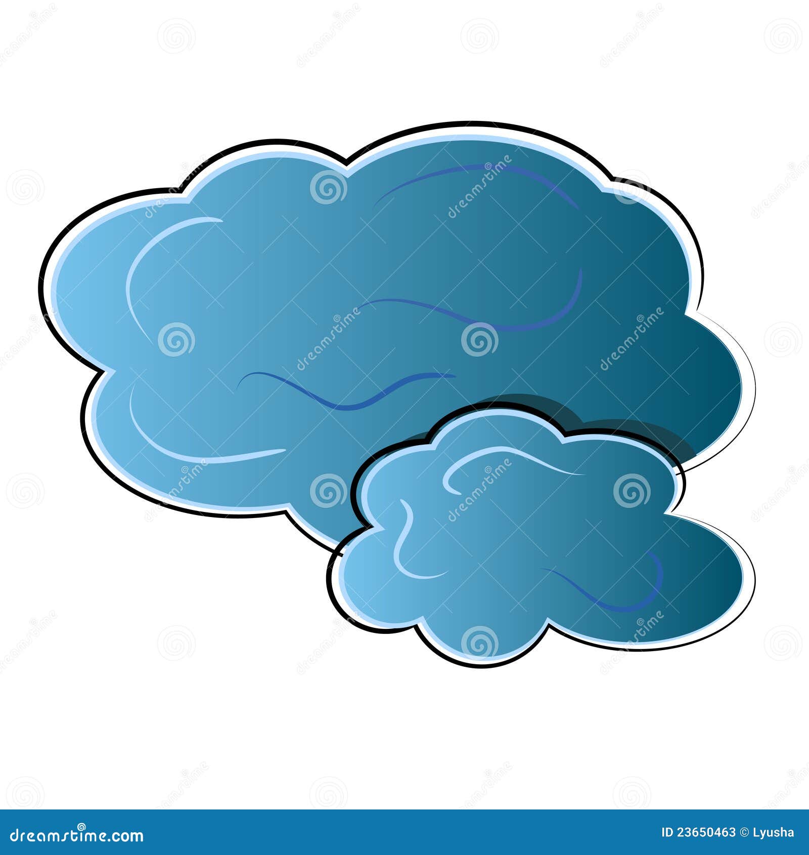 Het Pictogram Van De Wolk. Aard Symbool Vector Illustratie ...