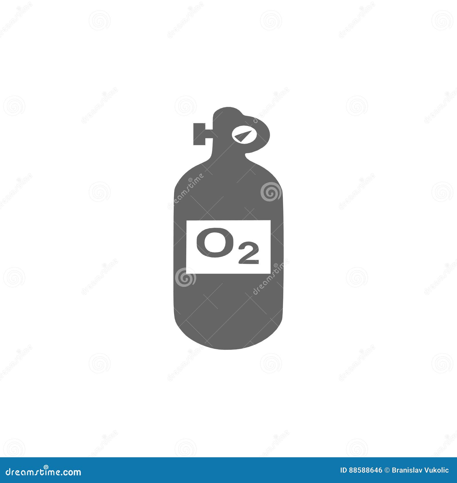 Het Pictogram Van De Zuurstoffles, Zingt, Illustratie Stock Illustratie ...