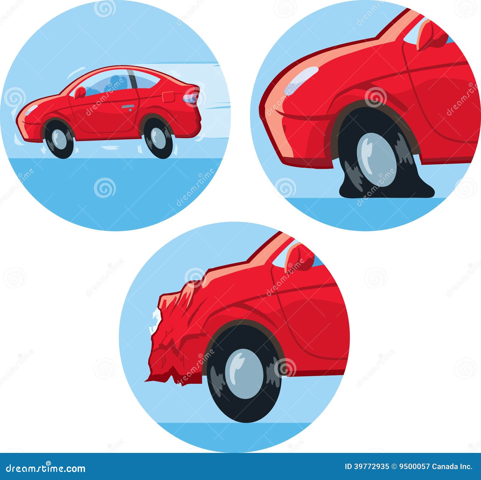 Het Pictogram Van Het Autoongeval Vector Illustratie - Illustration of ...