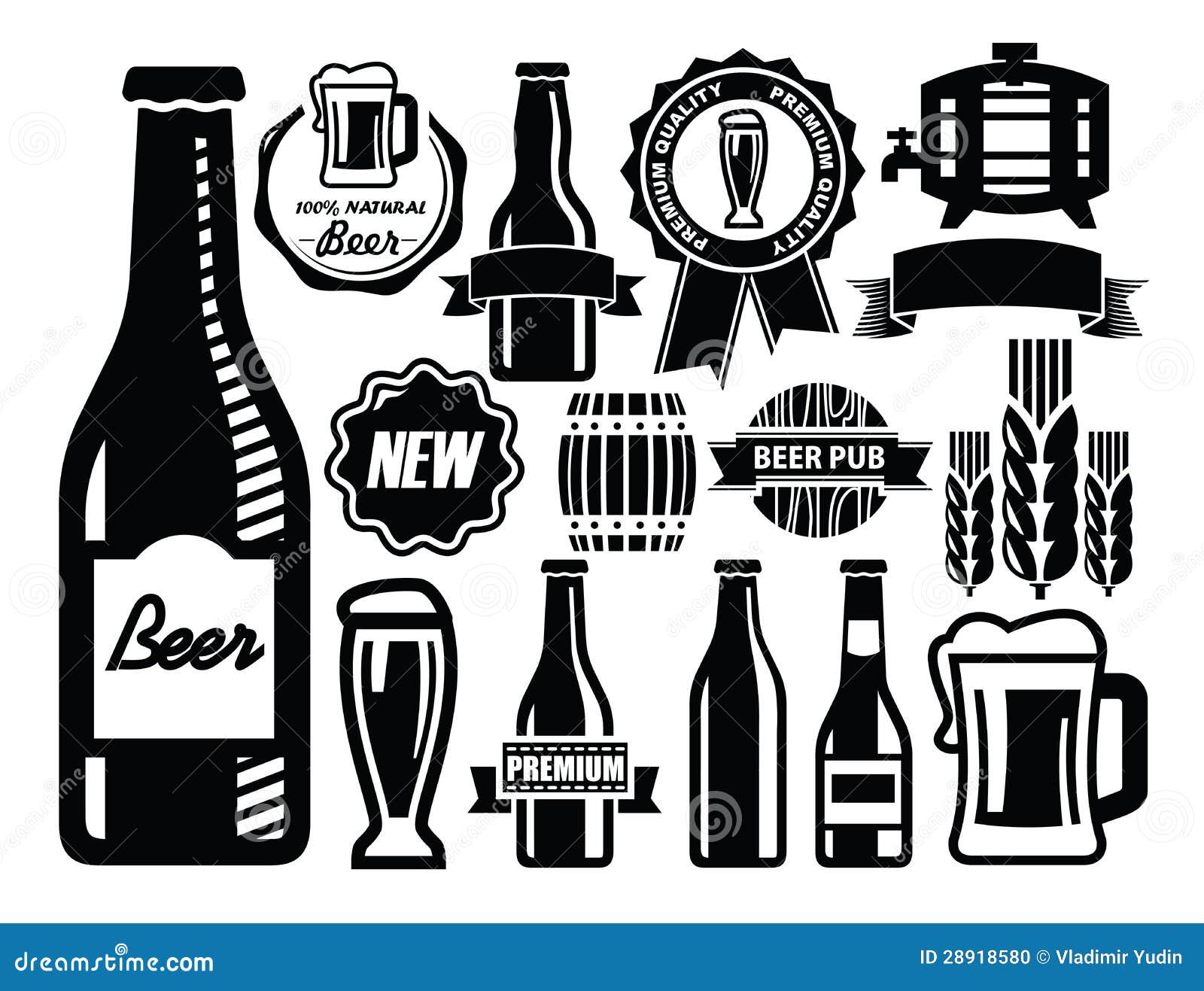 Het pictogram van het bier vector illustratie. Illustration of promotie ...