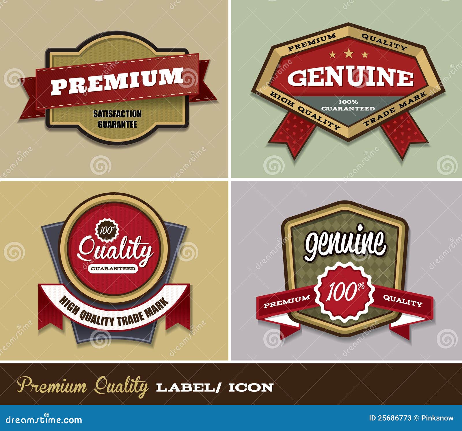 Het Pictogram Van Het Etiket Van De Kwaliteit Van De Premie Vector ...