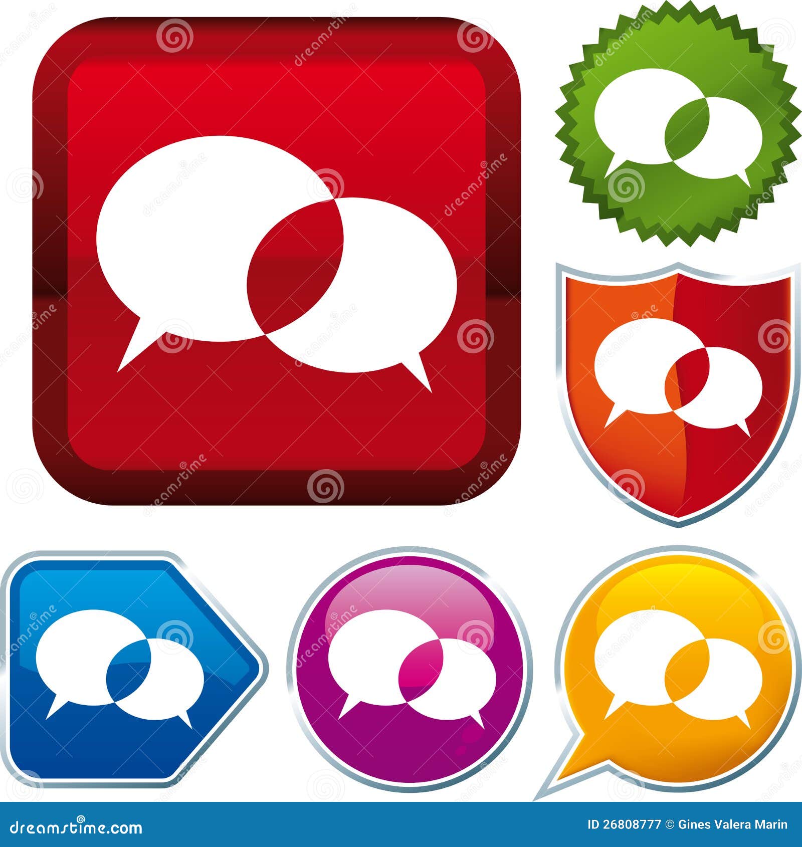 Het Pictogram Van Het Gesprek Vector Illustratie - Illustration of ...