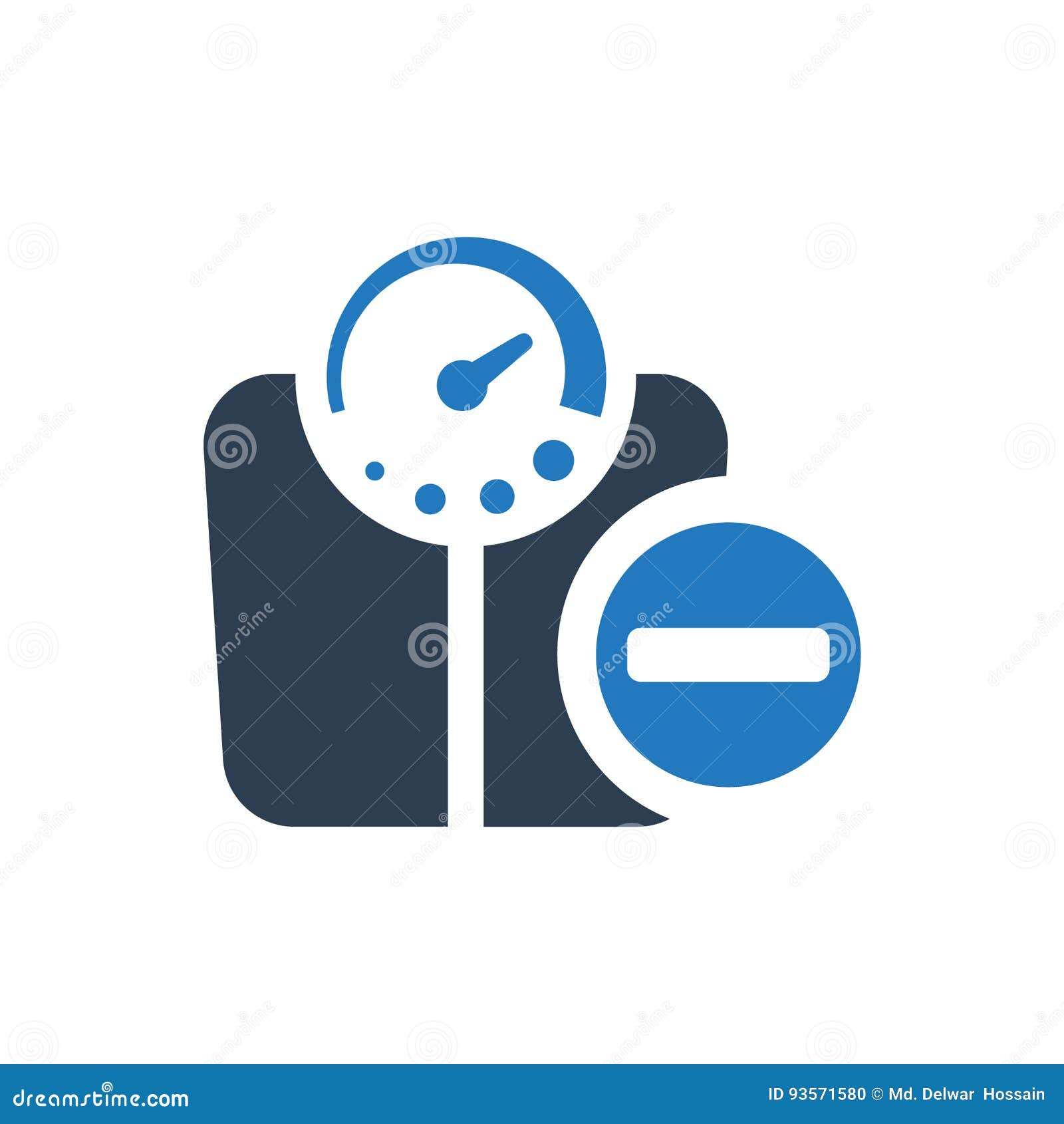 Het Pictogram Van Het Gewichtsverlies Vector Illustratie - Illustration ...