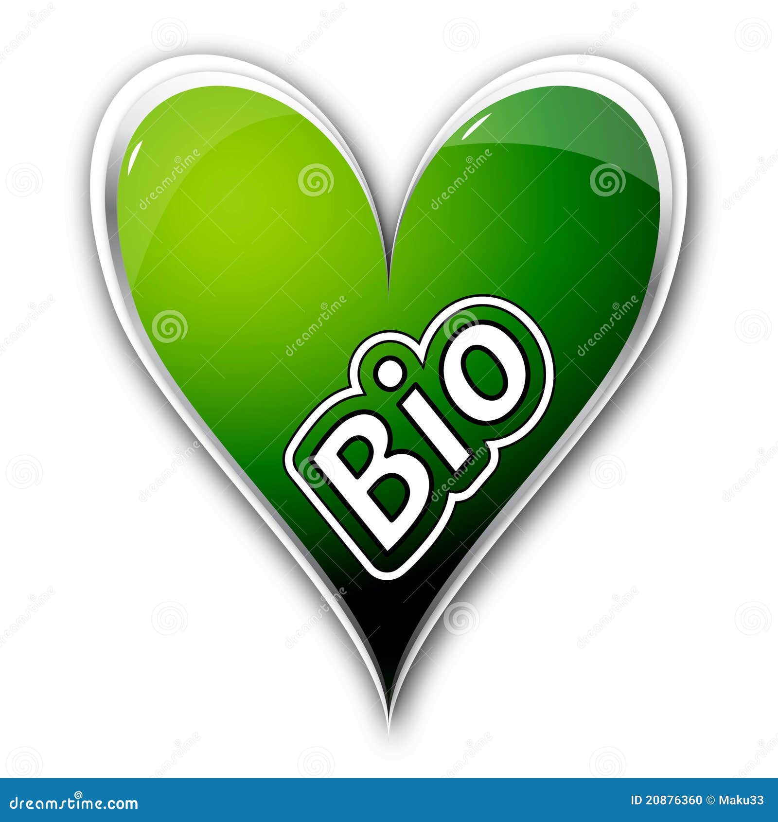 Het Pictogram Van Het Hart Bio Vector Illustratie - Illustration of ...