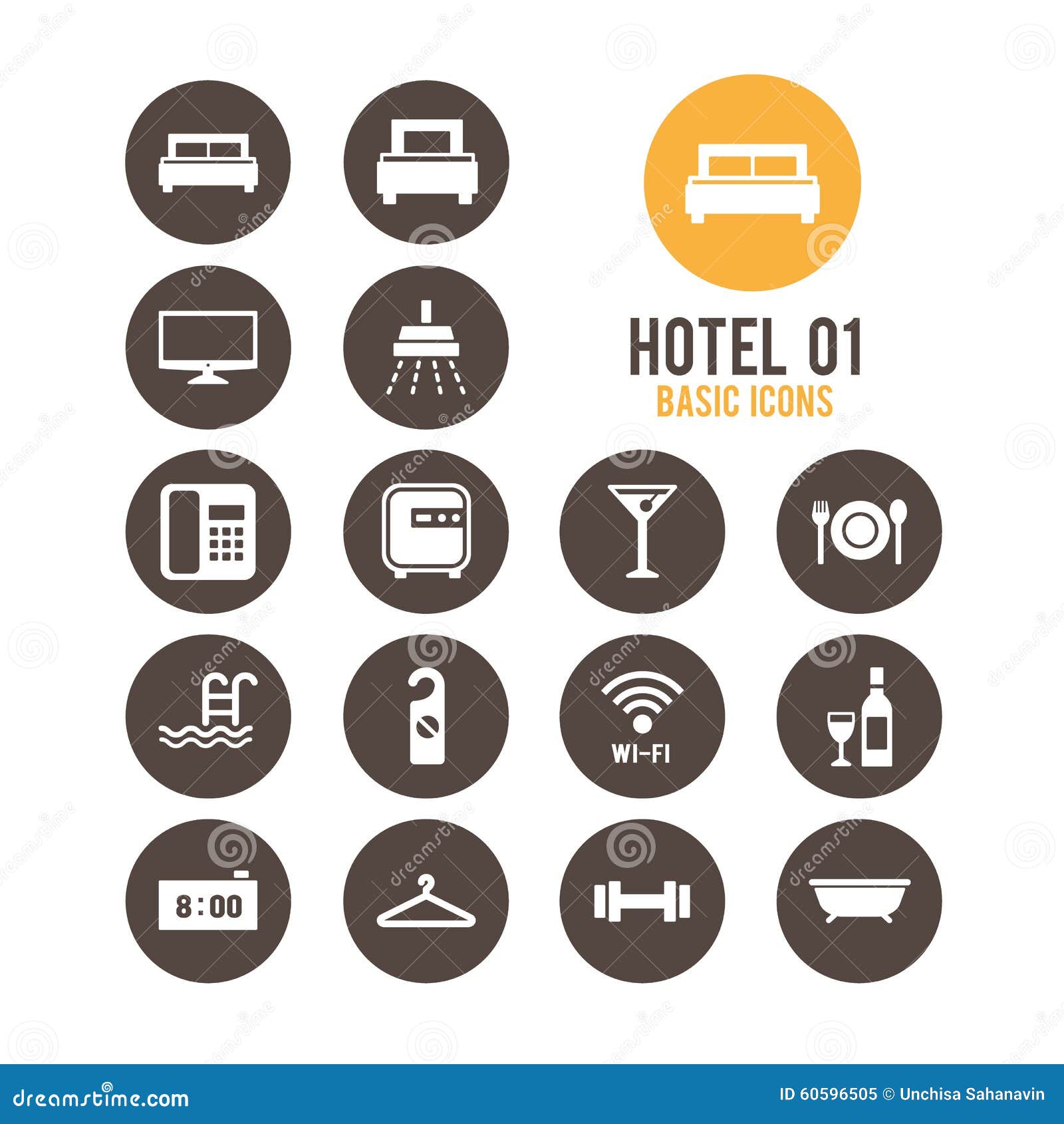 Het Pictogram Van Het Hotel Vector Illustratie Vector Illustratie ...