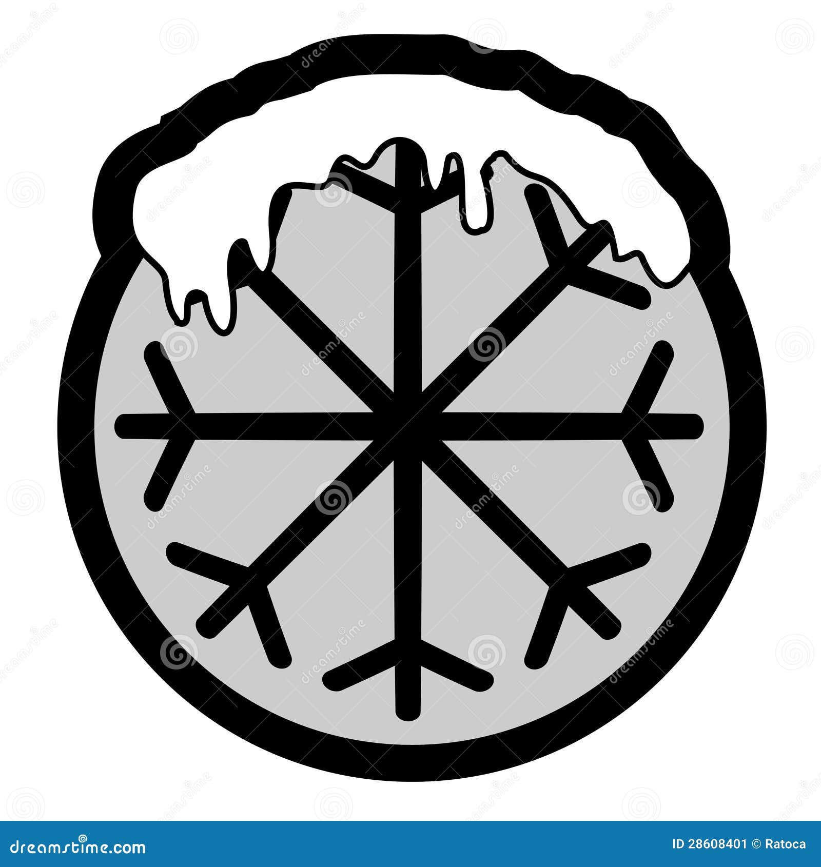 Het pictogram van het ijs vector illustratie. Illustration of ijskegel ...