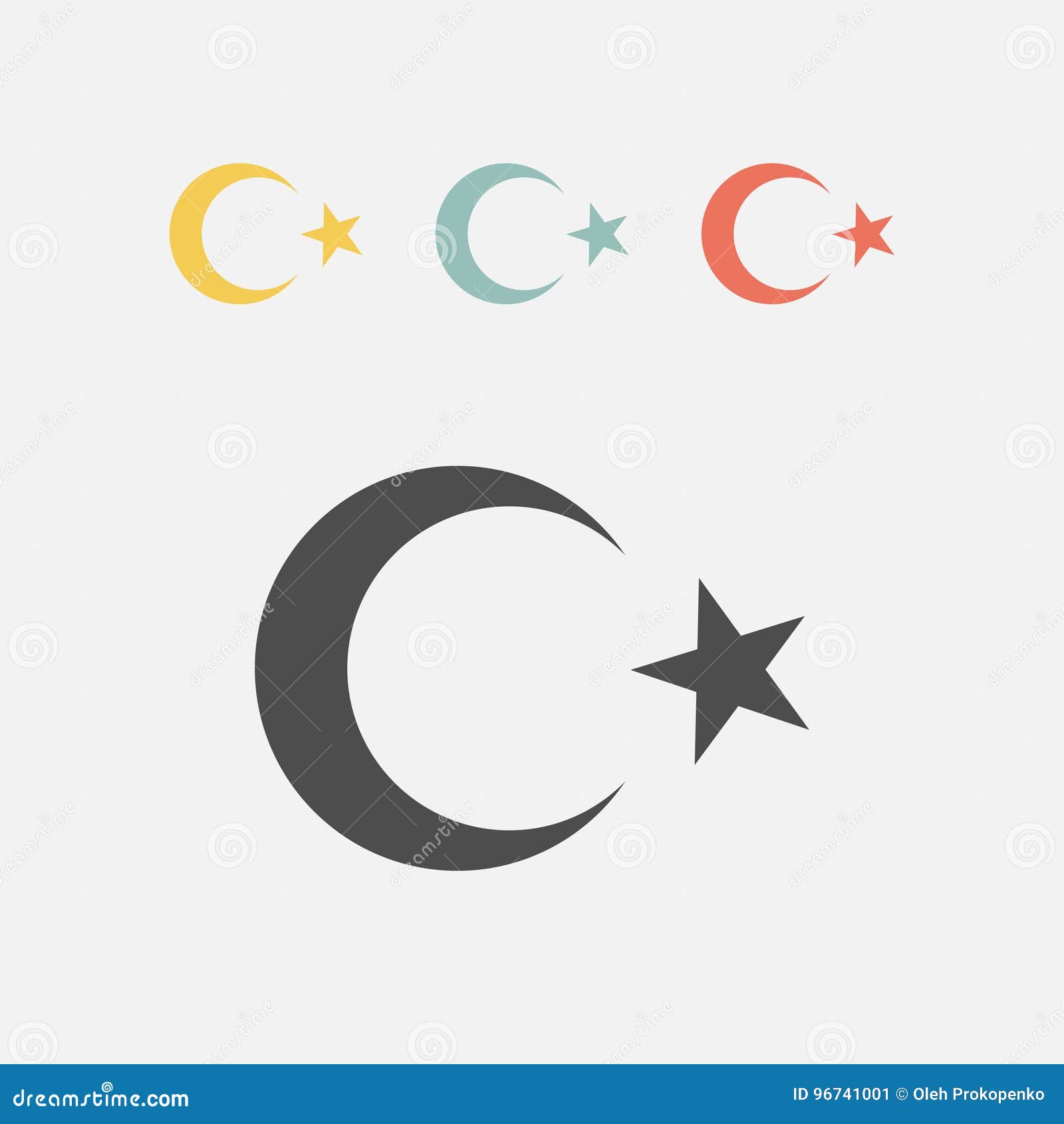 Het Pictogram Van Het Islamsymbool Vector Illustratie - Illustration of ...