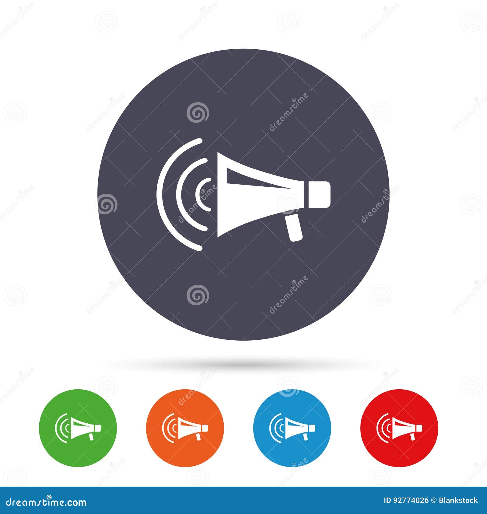 Het Pictogram Van Het Megafoonteken Het Symbool Van De ...