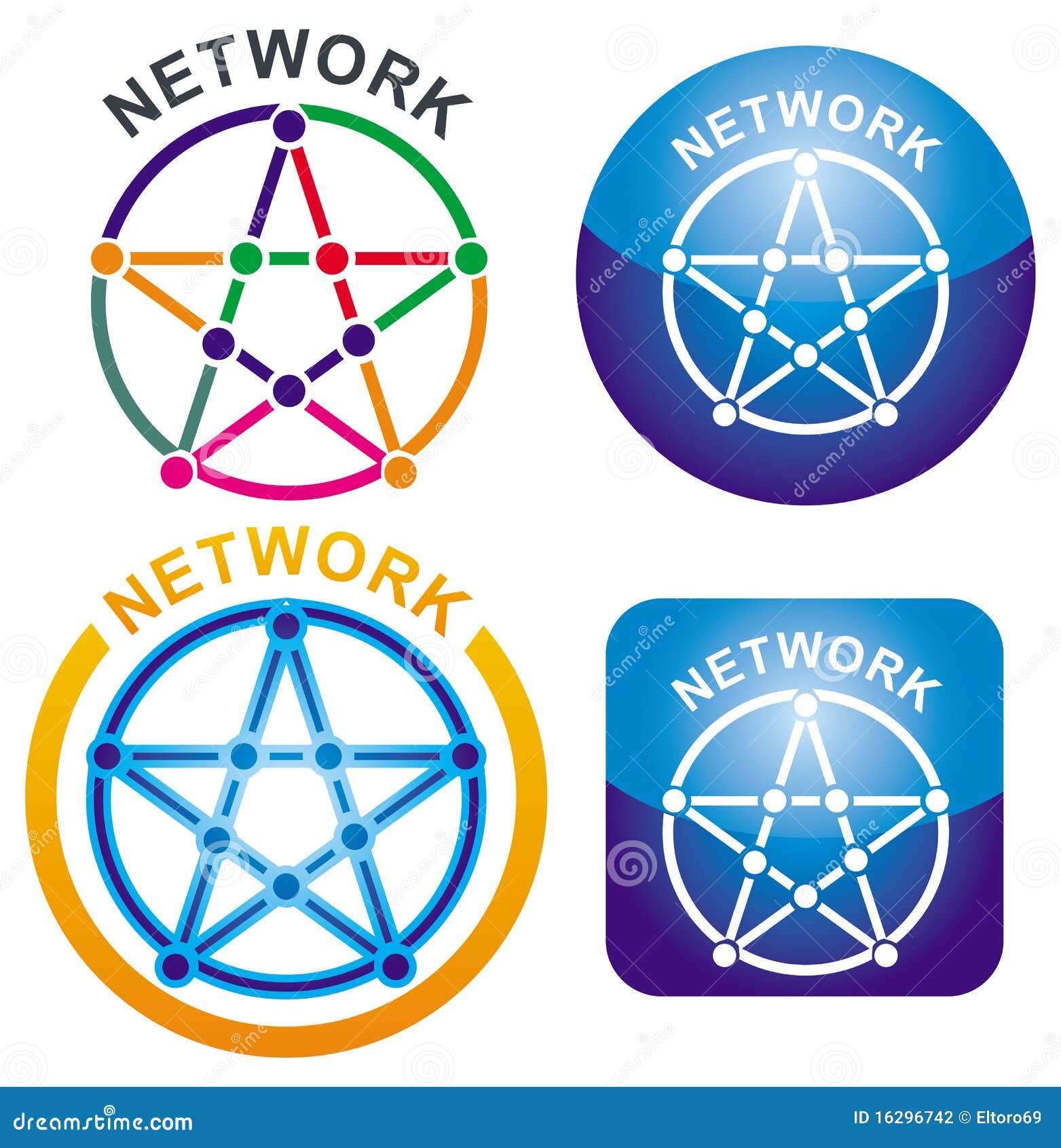 Het Pictogram Van Het Netwerk Vector Illustratie - Illustration of ...