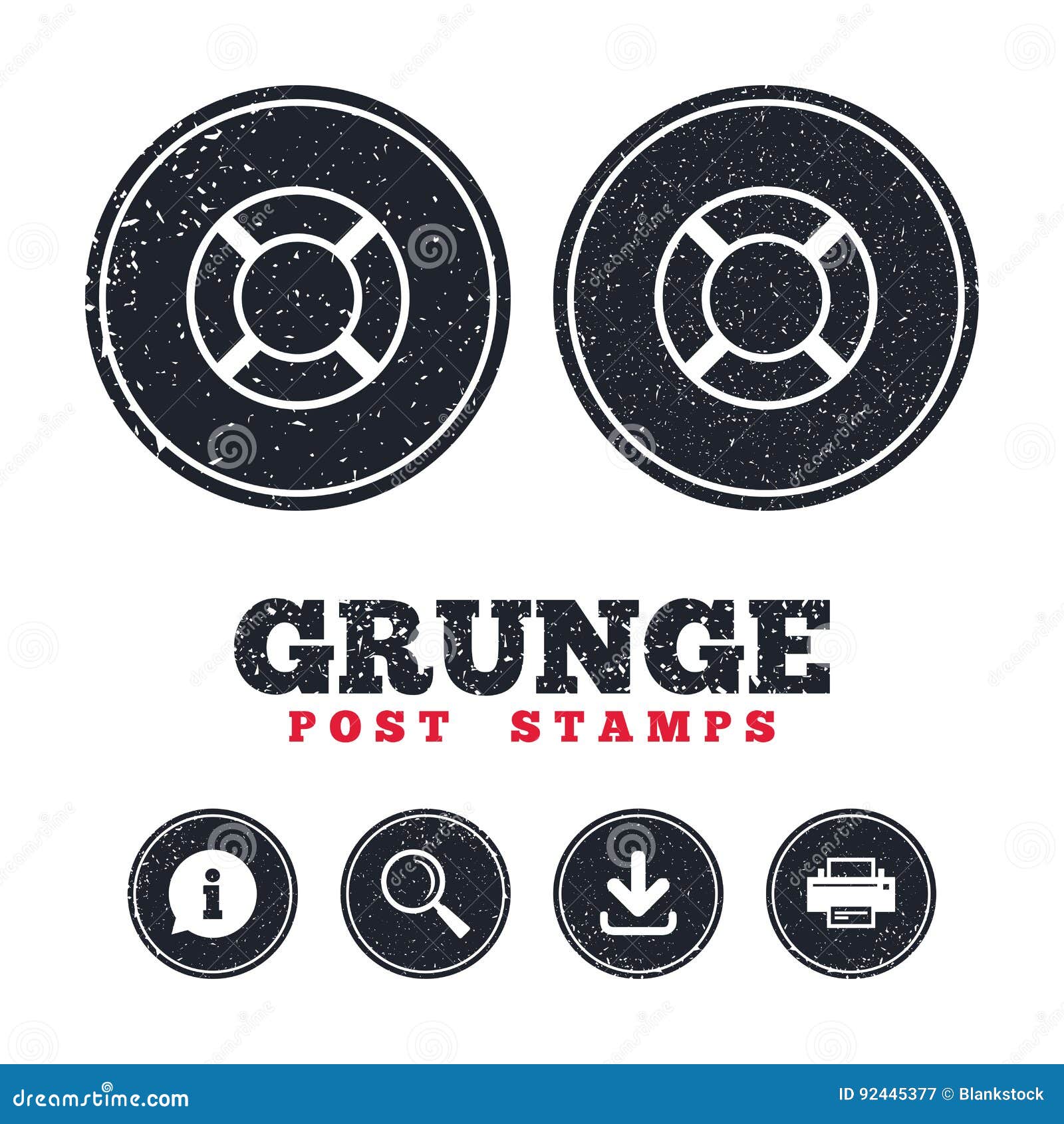 Het Pictogram Van Het Reddingsboeiteken Het Symbool Van De Het ...