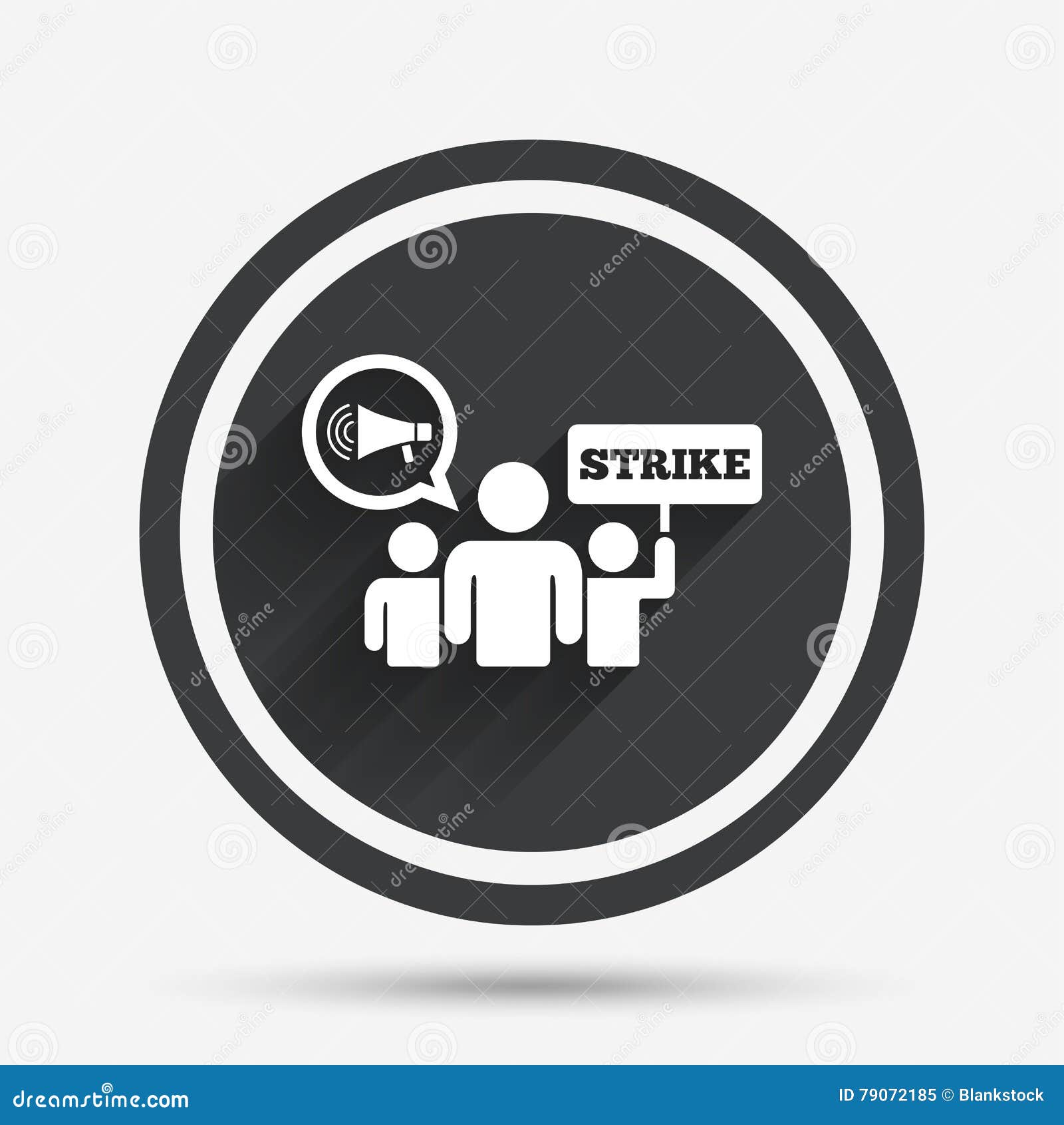 Het Pictogram Van Het Stakingsteken Groeps Mensen Symbool Vector ...