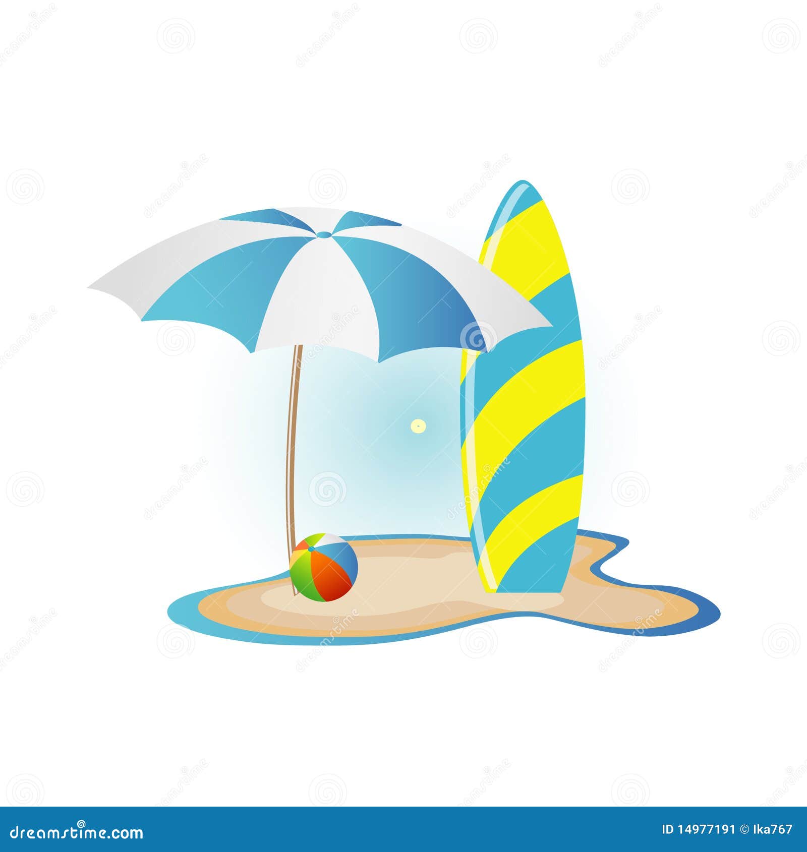 Het Pictogram Van Het Strand Vector Illustratie - Illustration of zomer ...