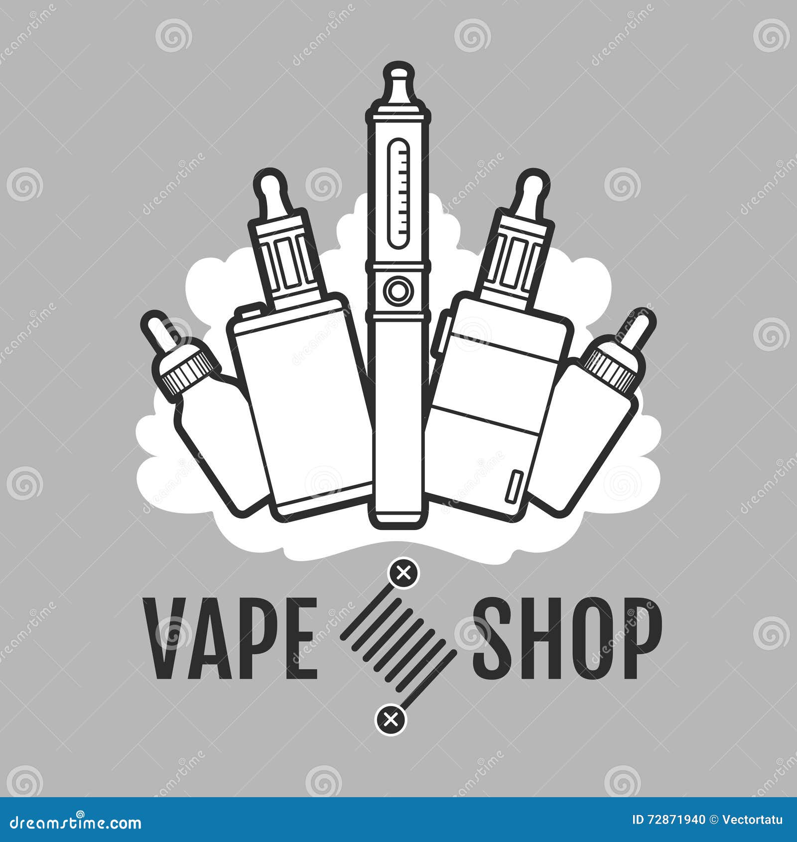 Het Pictogram Van Het Vapeetiket Vector Illustratie - Illustration of ...