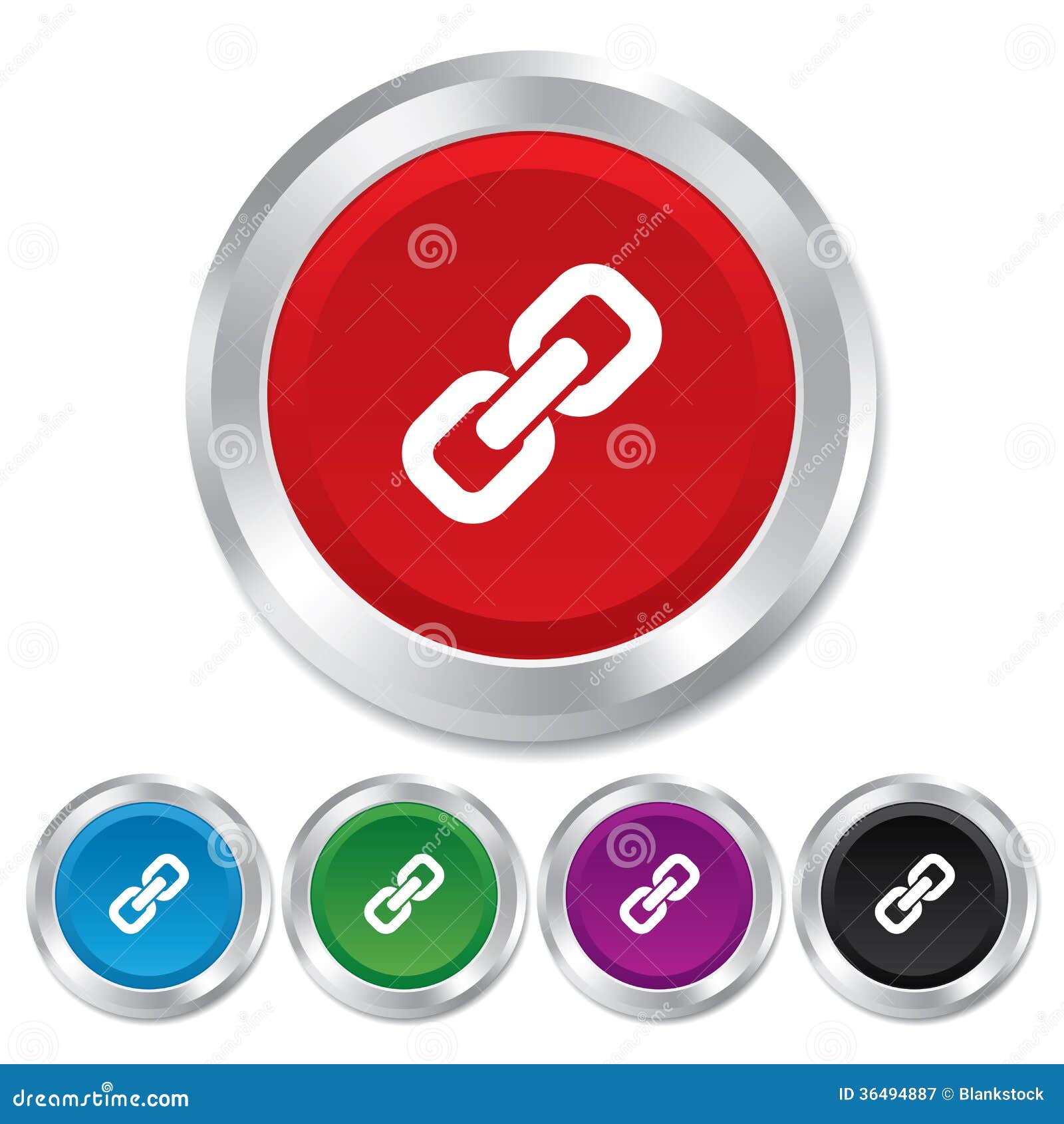 Het Pictogram Van Het Verbindingsteken. Hyperlinksymbool. Vector ...