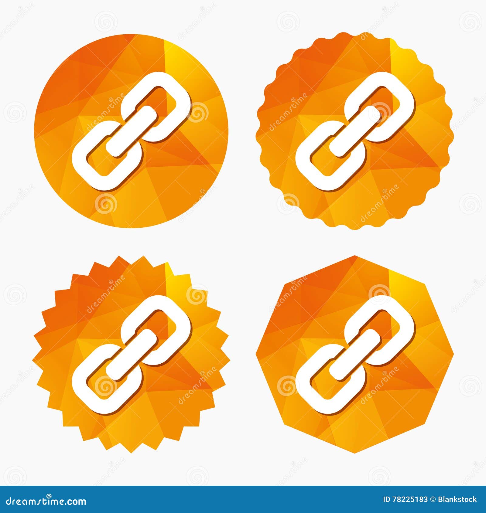 Het Pictogram Van Het Verbindingsteken Hyperlinksymbool Vector ...