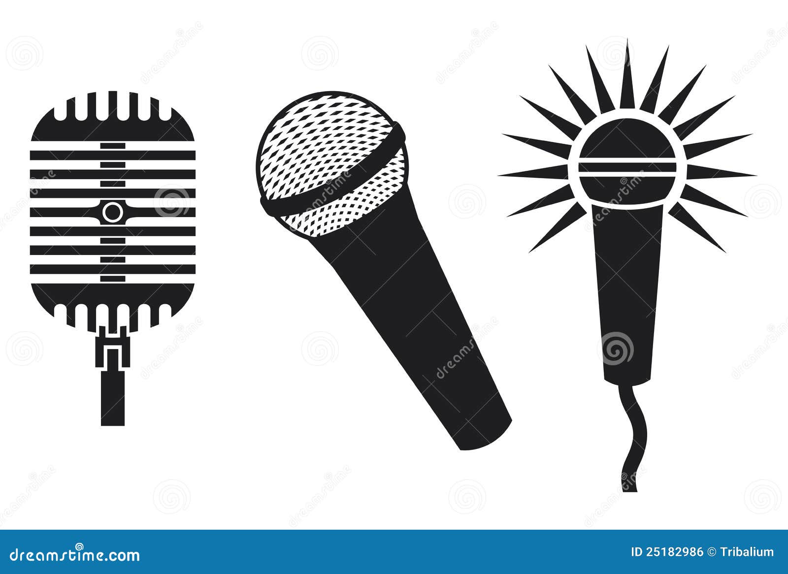 Het Pictogram Van Microfoons Vector Illustratie - Illustration of ...