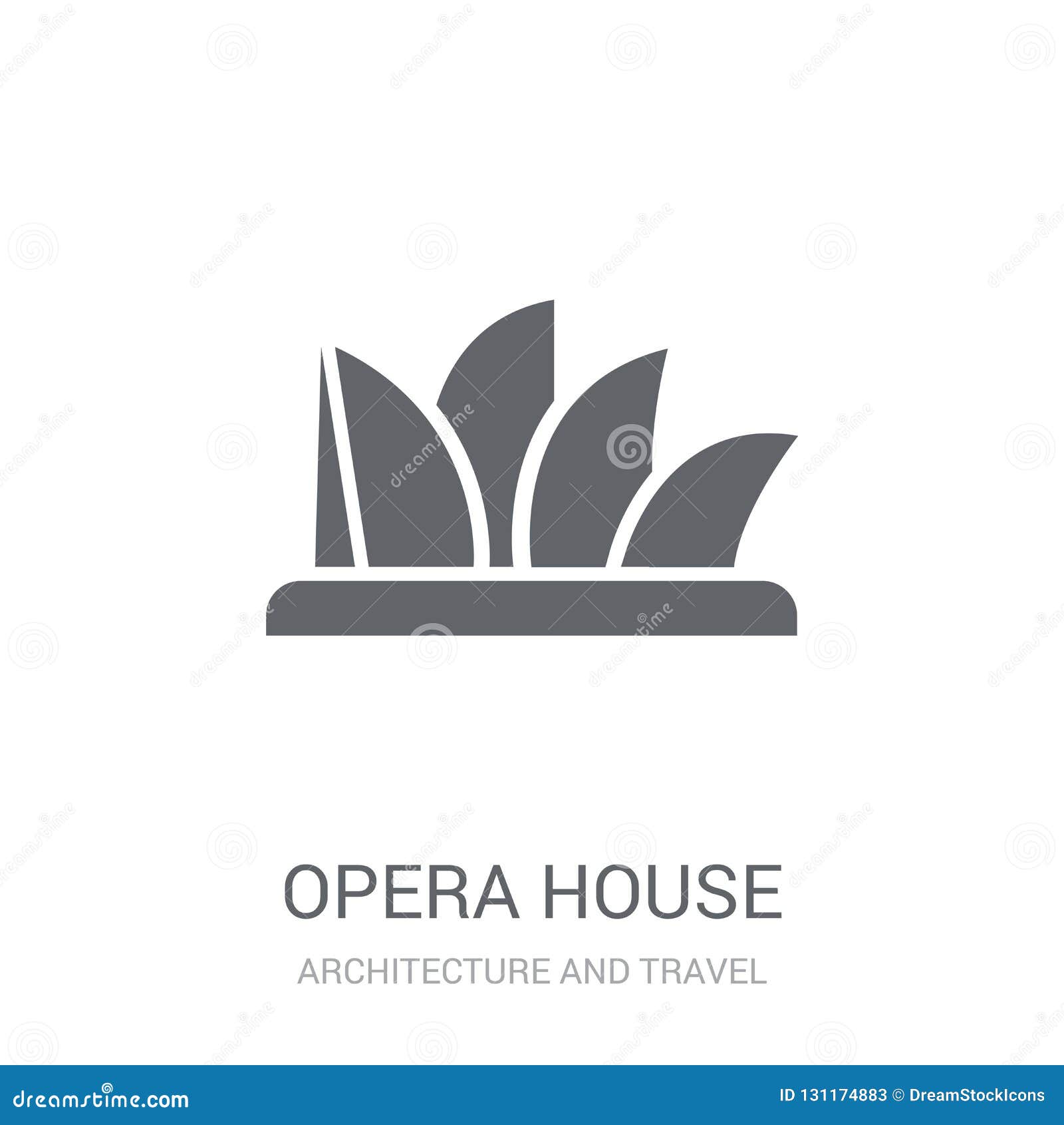 Het Pictogram Van Het Operahuis in Het Embleemconcept Van Het Operahuis ...