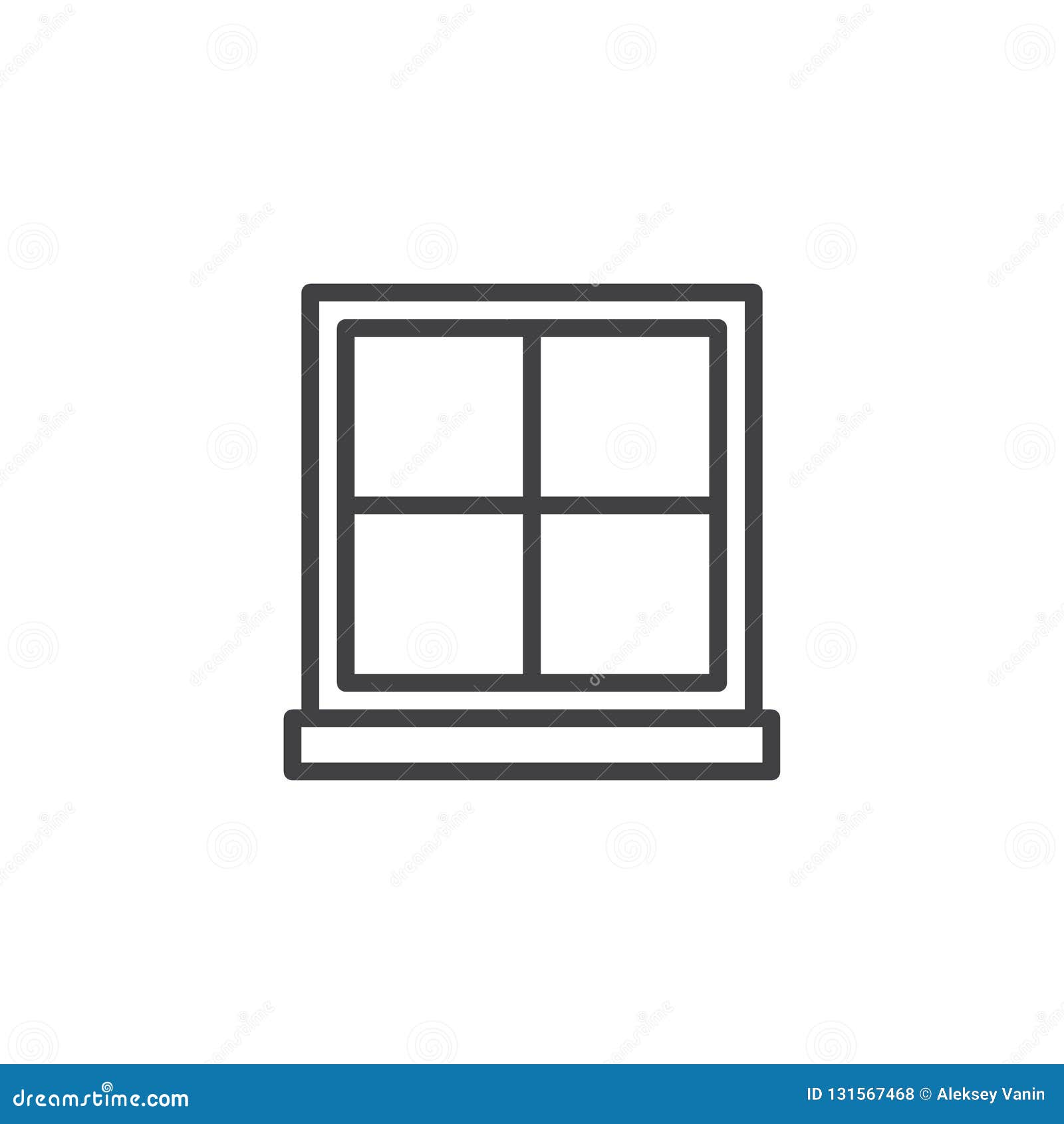 Het Pictogram Van Het Raamkozijnoverzicht Vector Illustratie ...