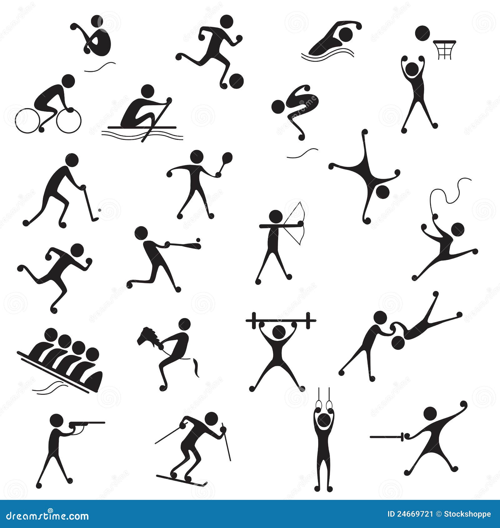 Het Pictogram van sporten vector illustratie. Illustration of ...