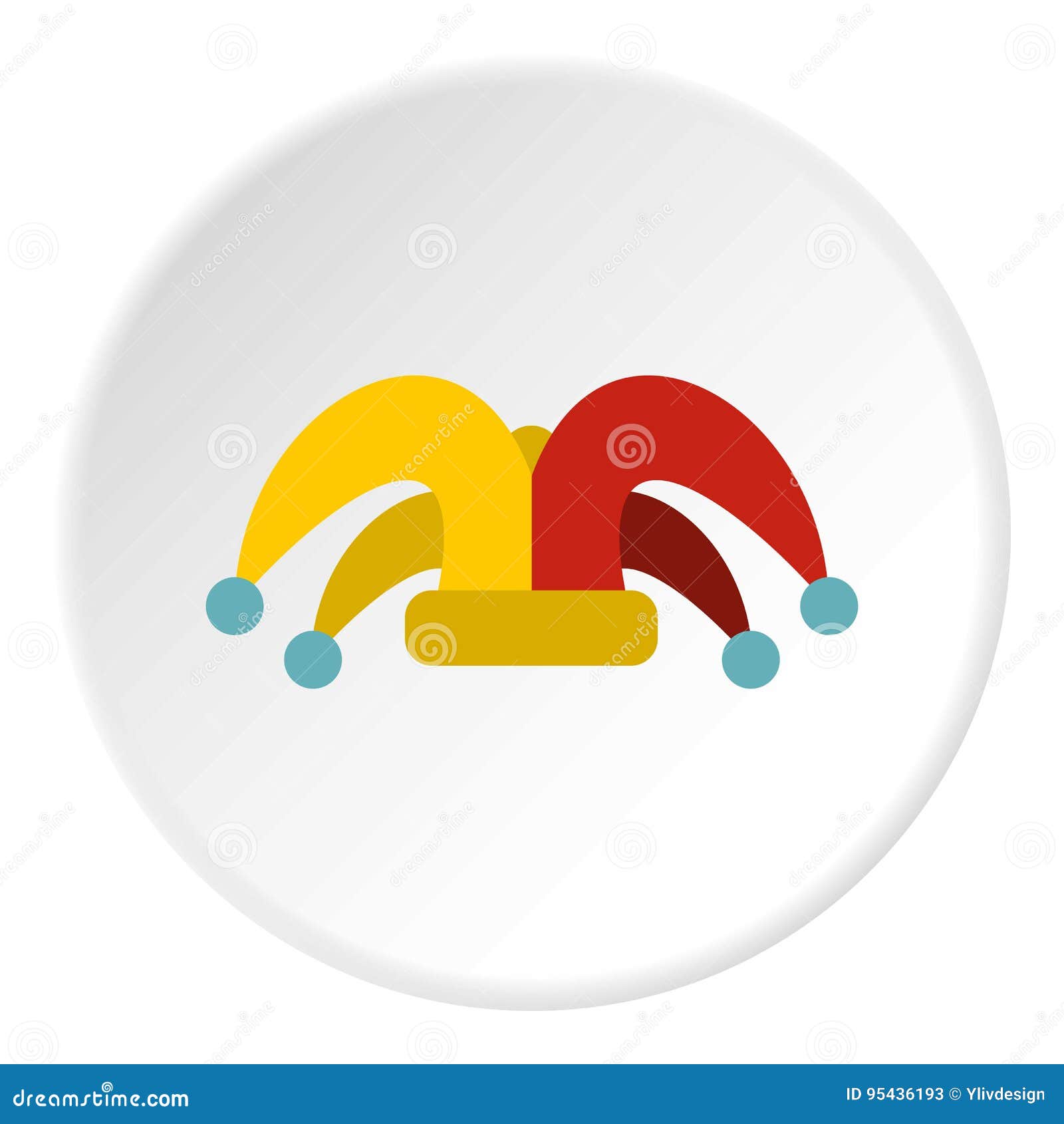 Het Pictogramcirkel Van De Clownhoed Vector Illustratie - Illustration ...