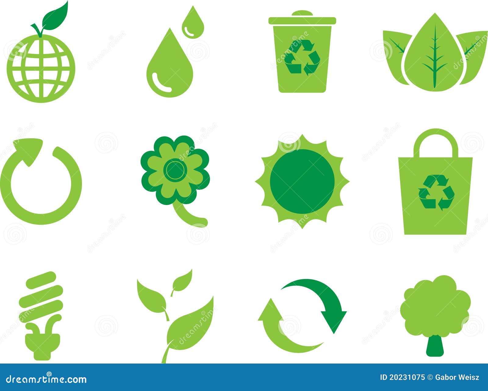 Het pictogrampak van Eco vector illustratie. Illustration of ontwerp ...