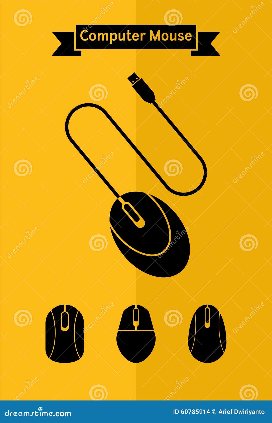 Het Pictogramreeks Van De Computermuis Vector Illustratie ...