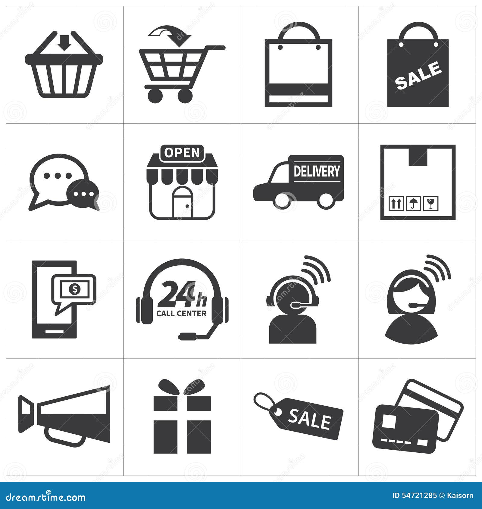 Het Pictogramreeks Van De Elektronische Handel Vector Illustratie ...