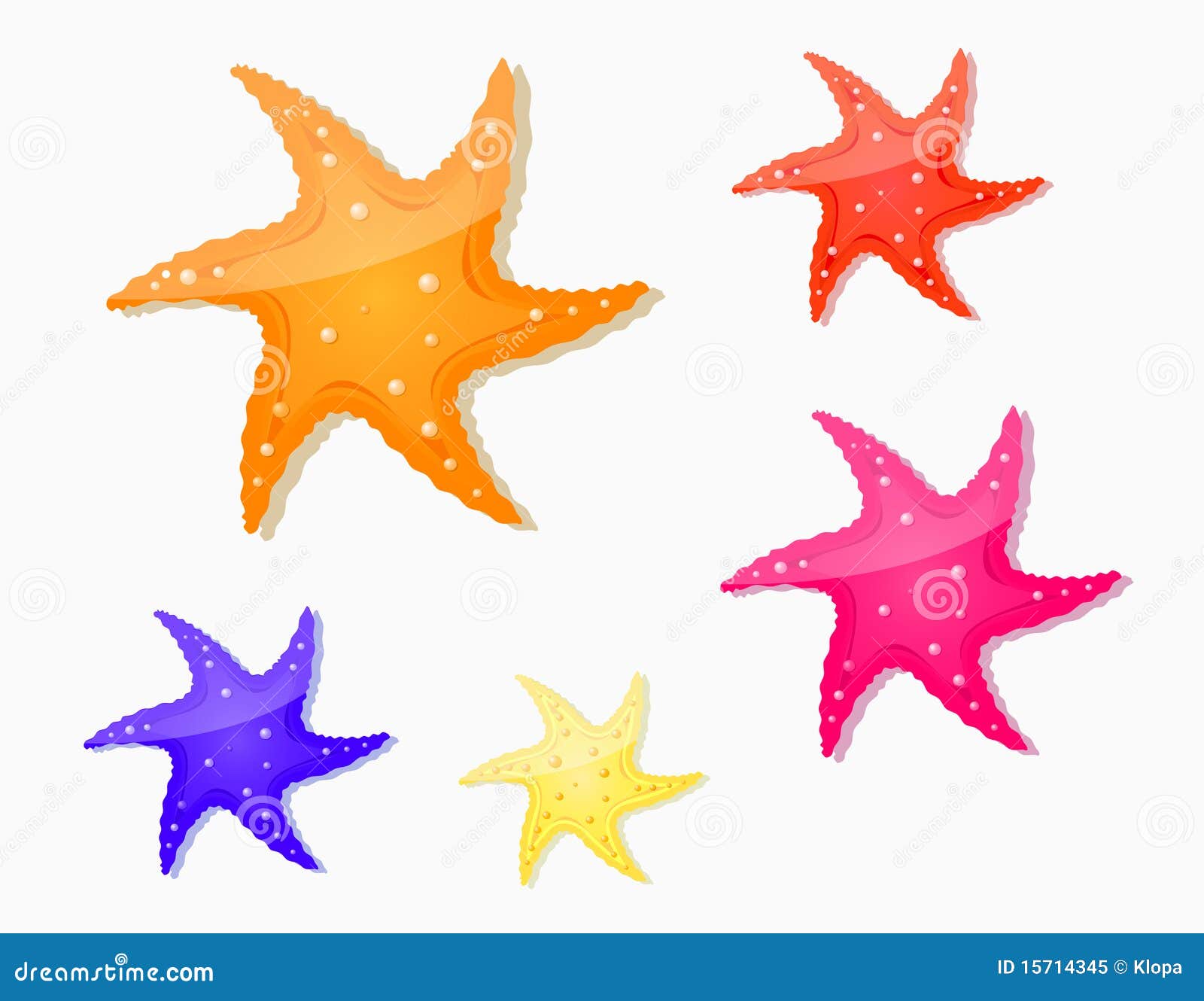 Het Pictogramreeks Van De Zeester Vector Illustratie - Illustration of ...