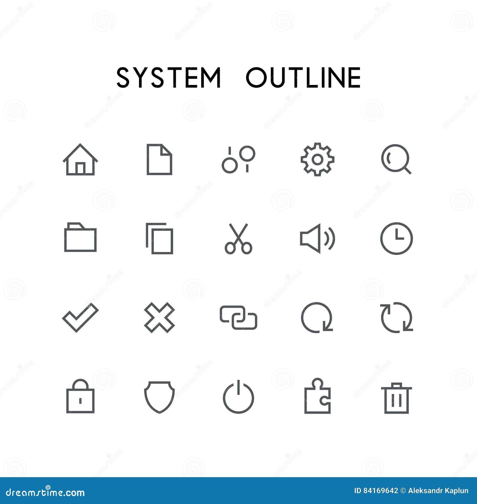 Het Pictogramreeks Van Het Systeemoverzicht Vector Illustratie ...