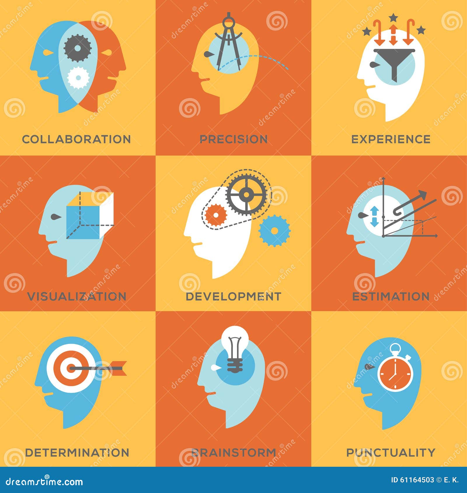 Het Pictogramreeks Van Het Werkvaardigheden Vector Illustratie ...