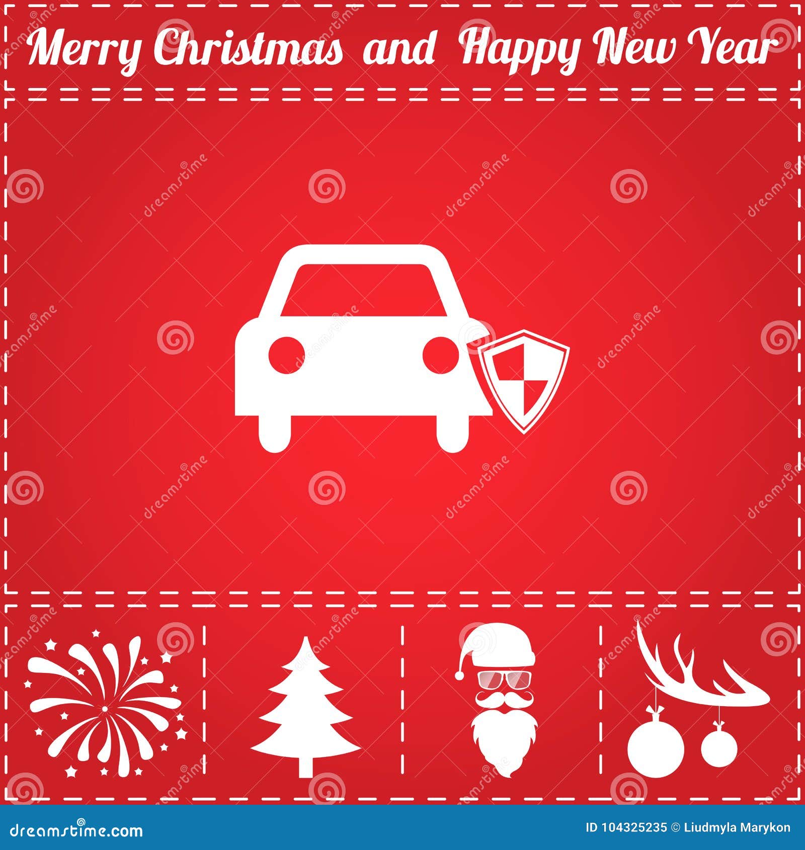 Het Pictogramvector Van De Autoverzekering Vector Illustratie ...