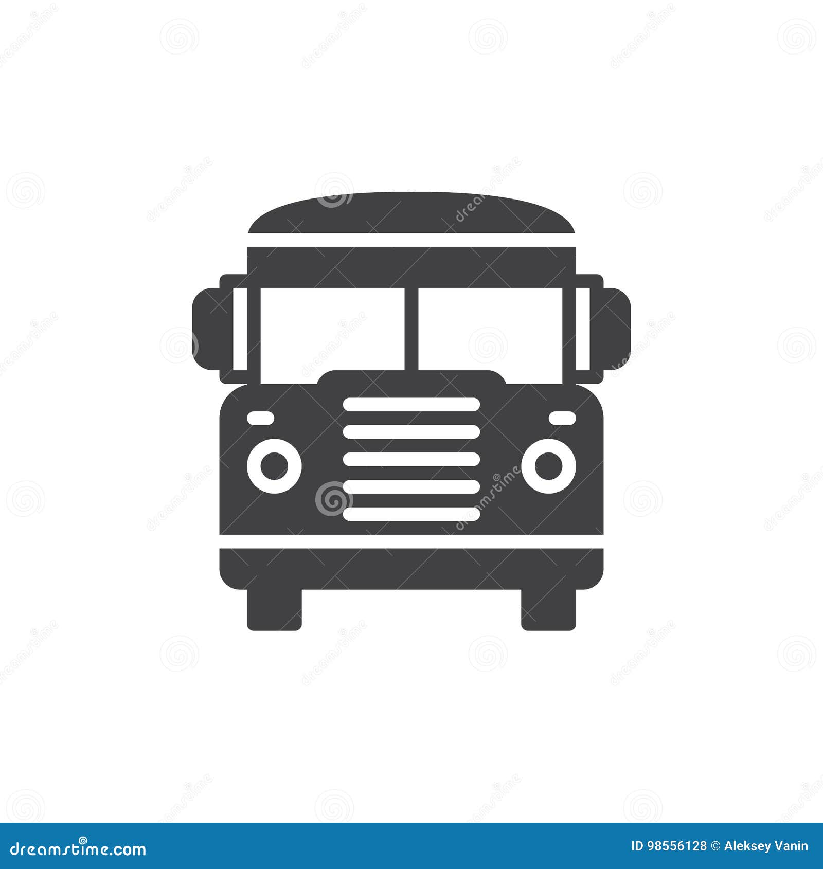 Het Pictogramvector Van De Schoolbus Vector Illustratie - Illustration ...