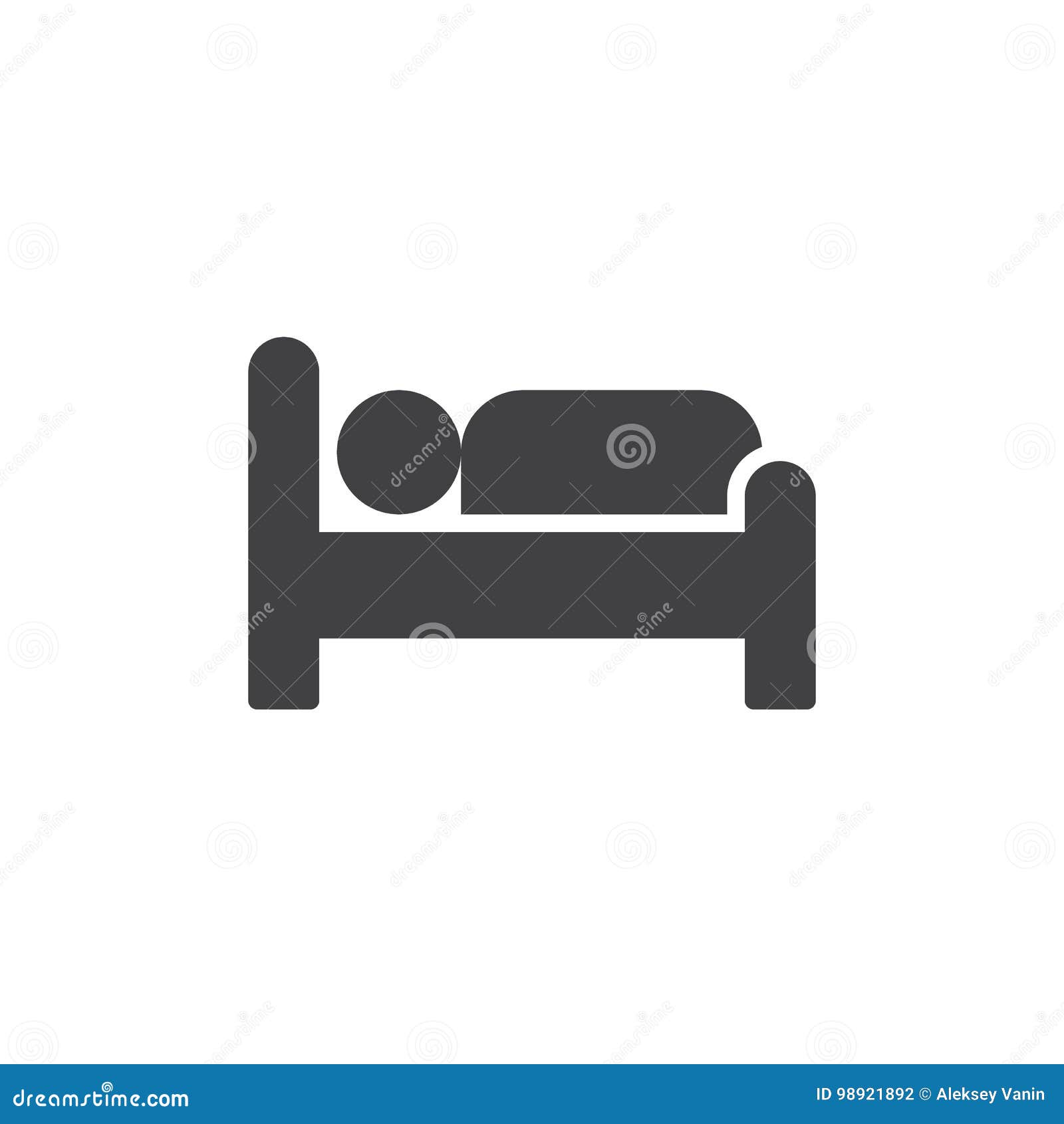 Het Pictogramvector Van Het Hotelbed Vector Illustratie - Illustration ...