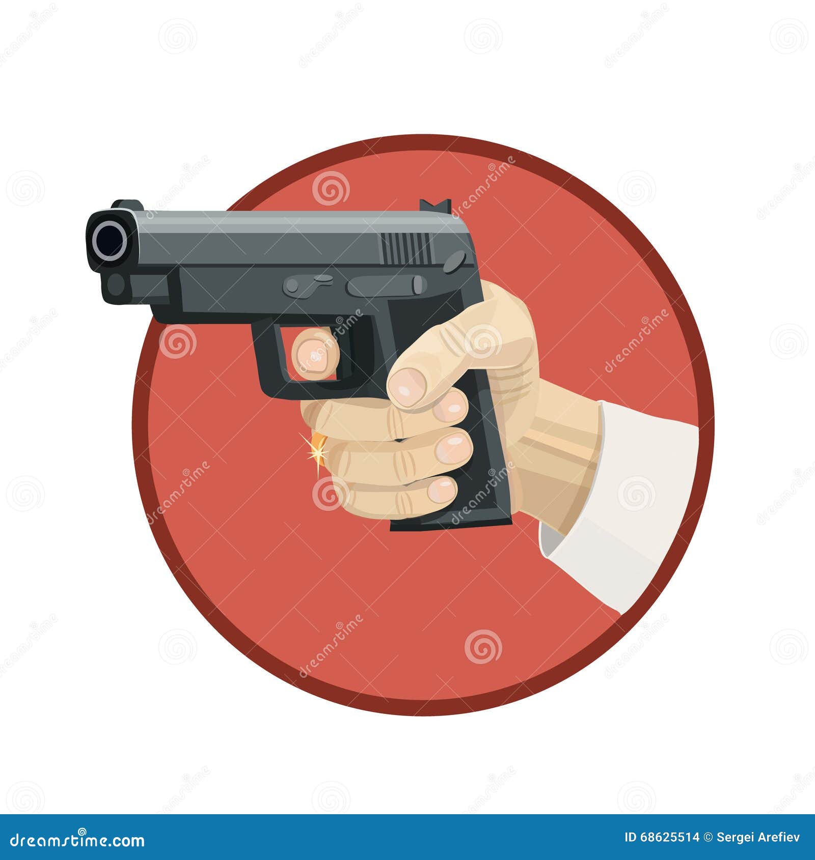 Het Pistool Van Het Pictogramwapen Stock Illustratie - Illustration of ...