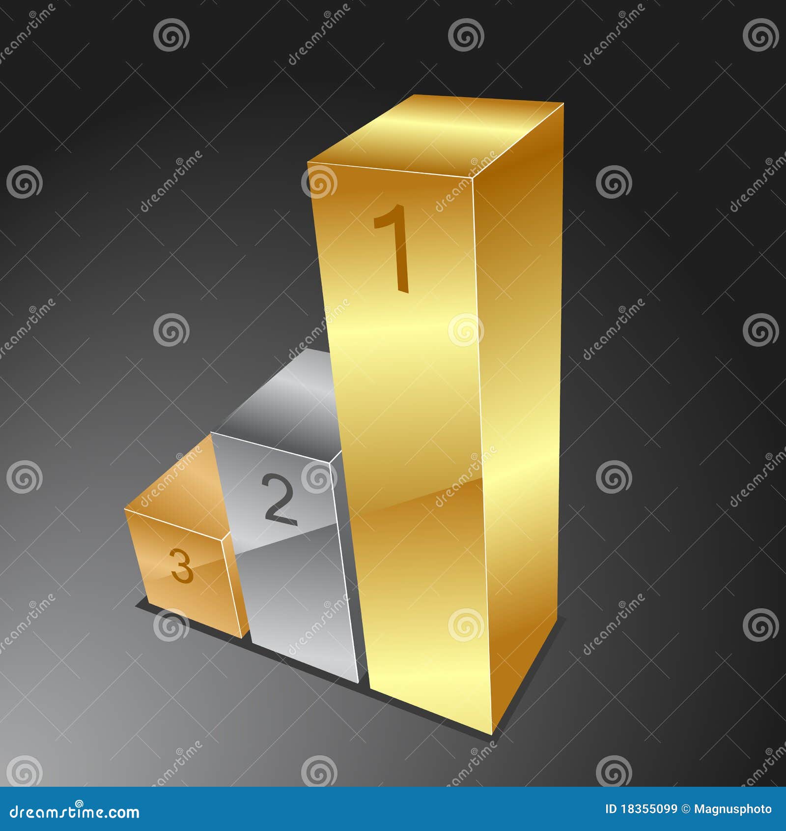 Het podium van winnaars stock illustratie. Illustration of winnen ...