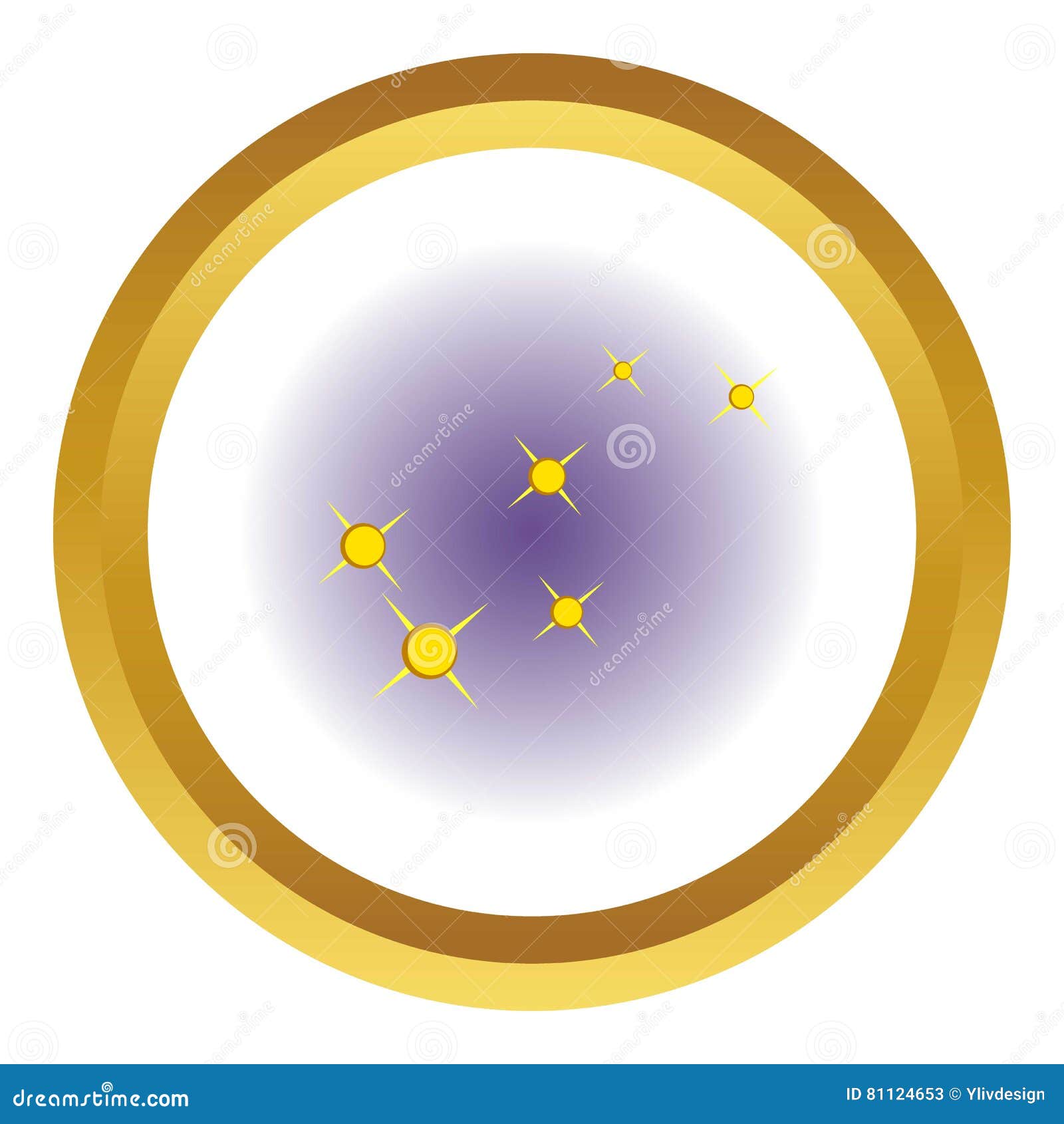 Het Poolster Vectorpictogram, Beeldverhaalstijl Vector Illustratie ...