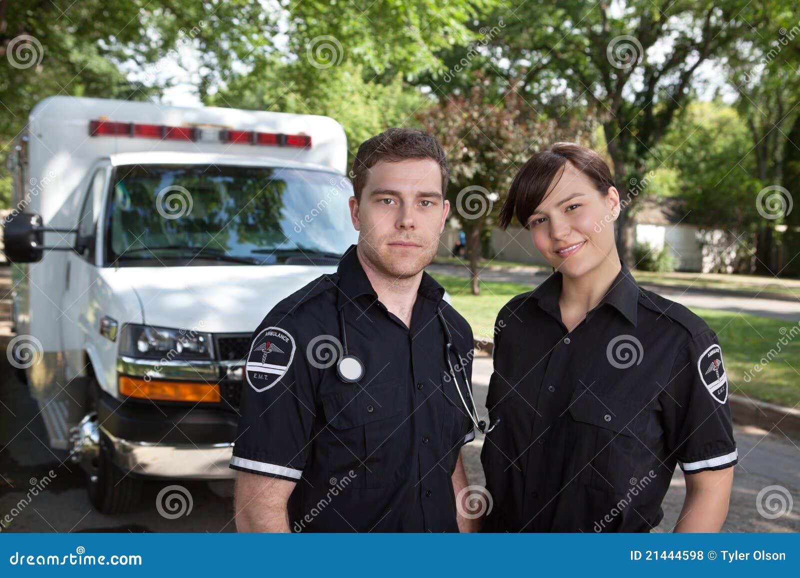 Het Portret Van Het Team Van De Paramedicus Stock Foto - Image of ...