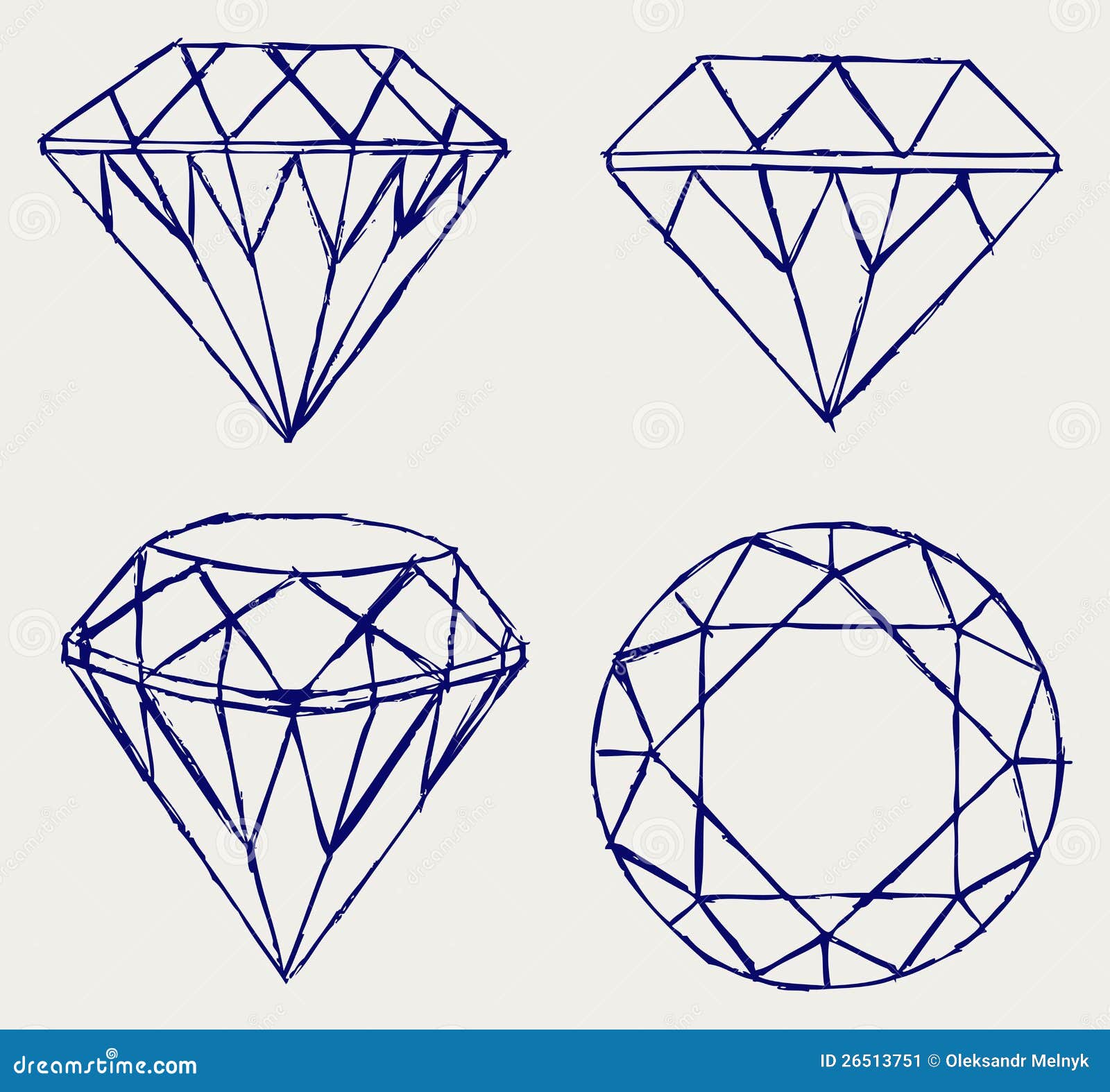 Het Potlood Van De Schets. Diamant Vector Illustratie - Illustration of ...