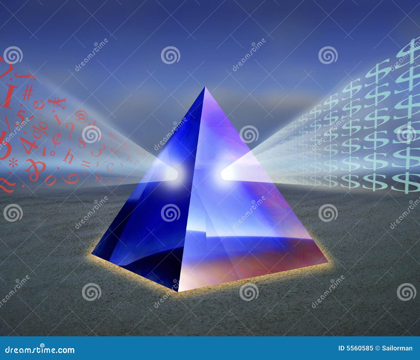 Het Prisma Van De Informatie Stock Afbeelding - Image of glas, prisma ...