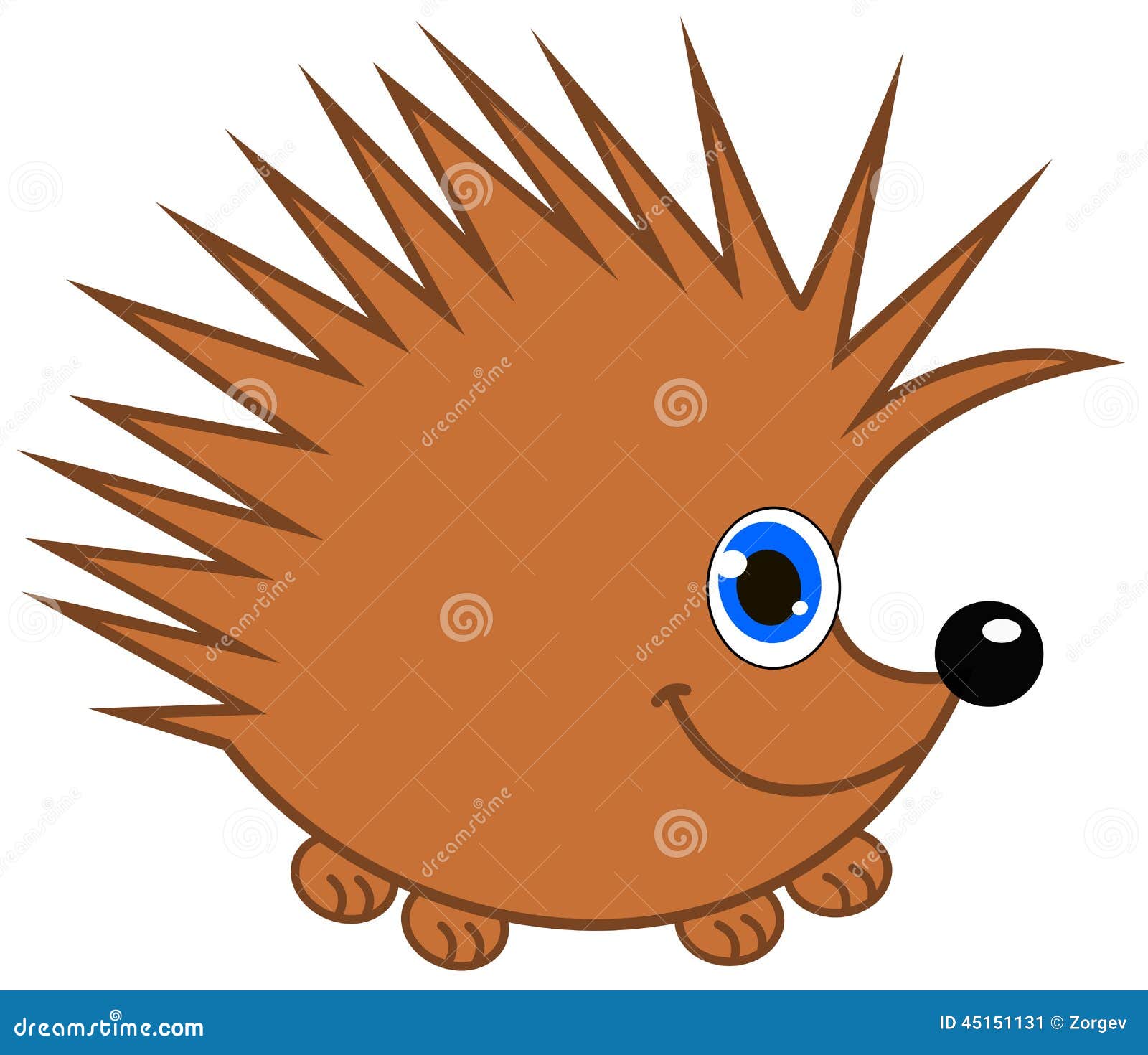 Het Profiel Van Een Kleine Egel Vector Illustratie - Illustration of ...