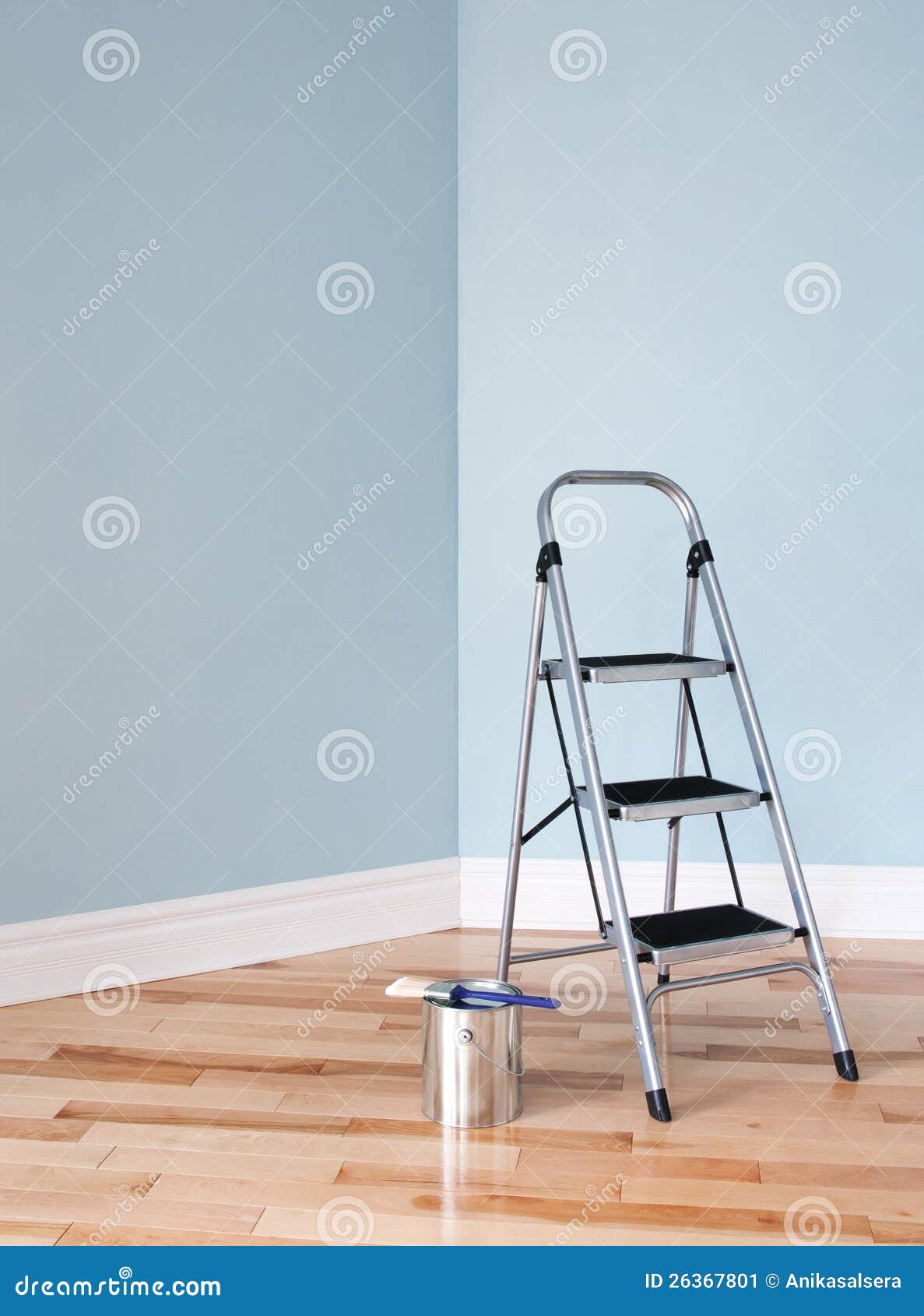 Het Project Van De Vernieuwing. De Ladder En a Kunnen Van Verf Stock ...