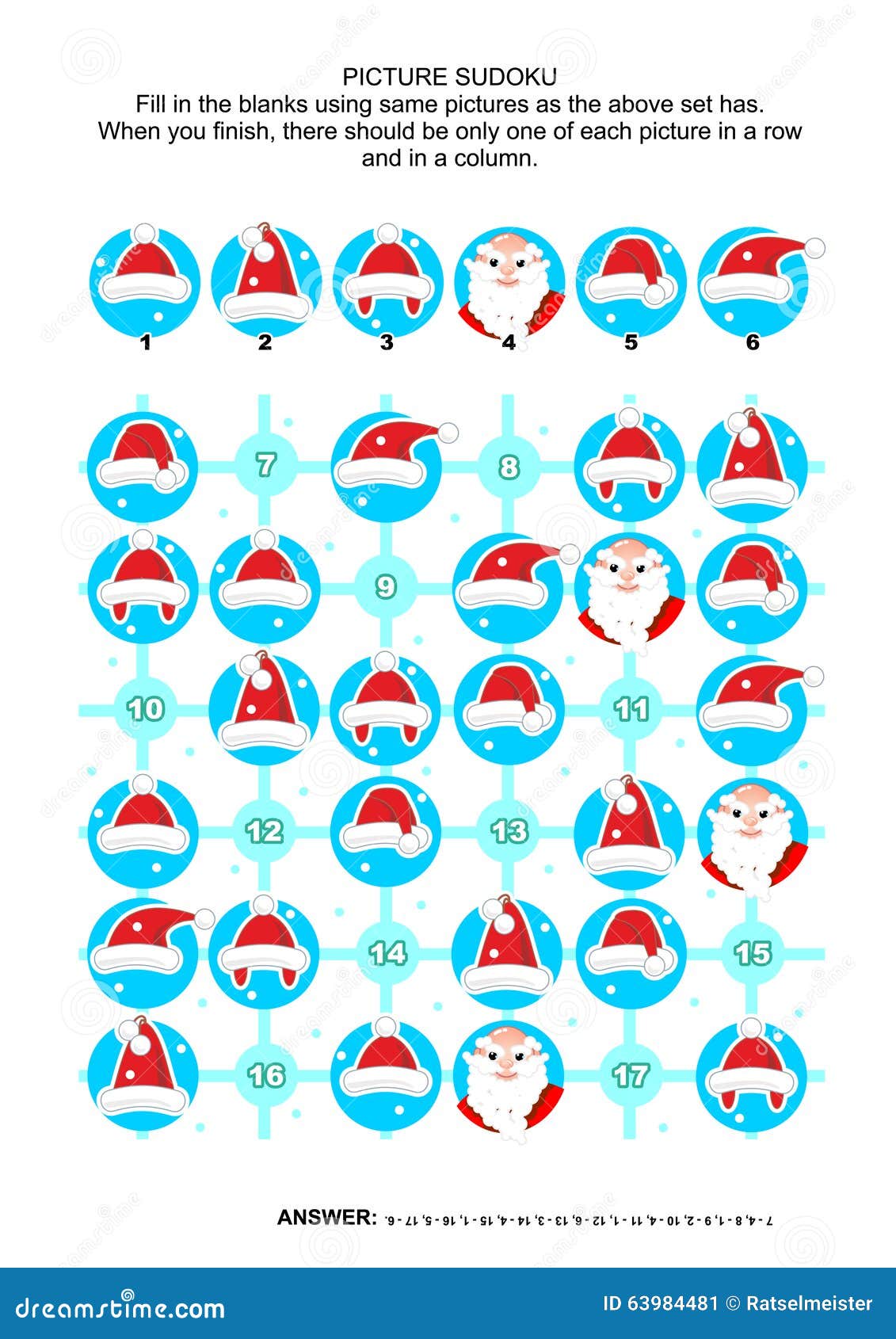 Het Raadsel, Kerstmis of Het Nieuwjaar Van Beeldsudoku Vector ...