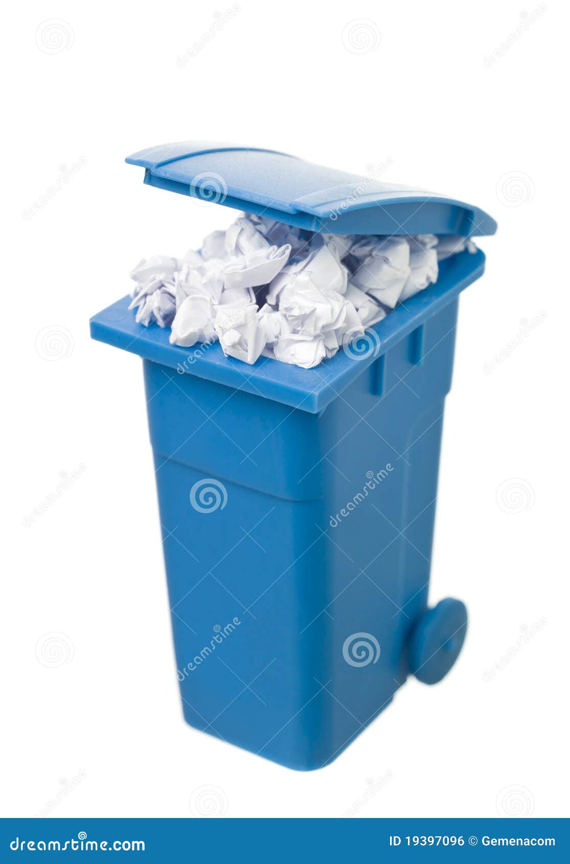 Het Recycling Van Bak Met Document Stock Foto - Image of fotografie ...