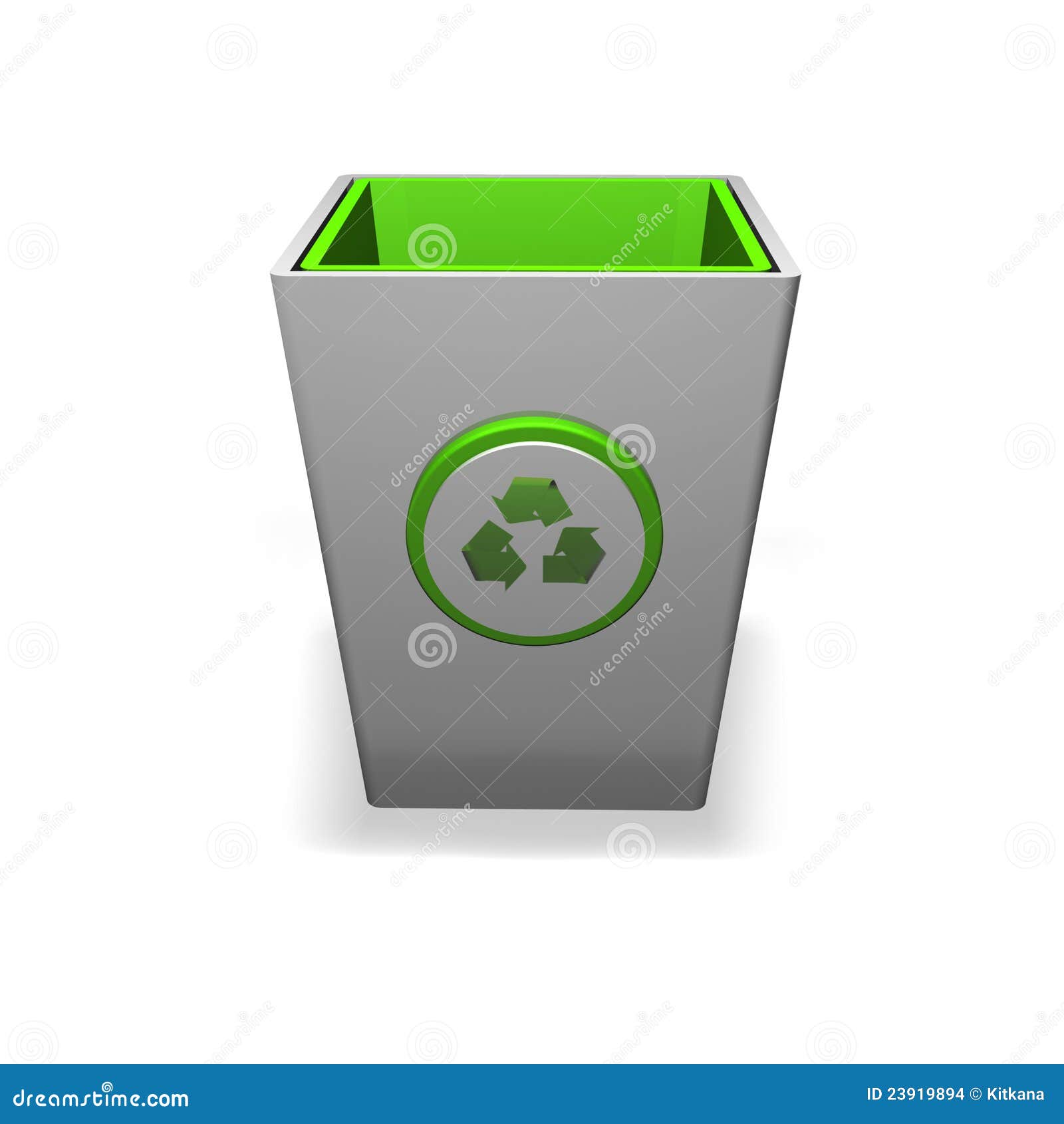 Het Recycling Van Bak Op Wit Stock Illustratie - Illustration of behoud ...