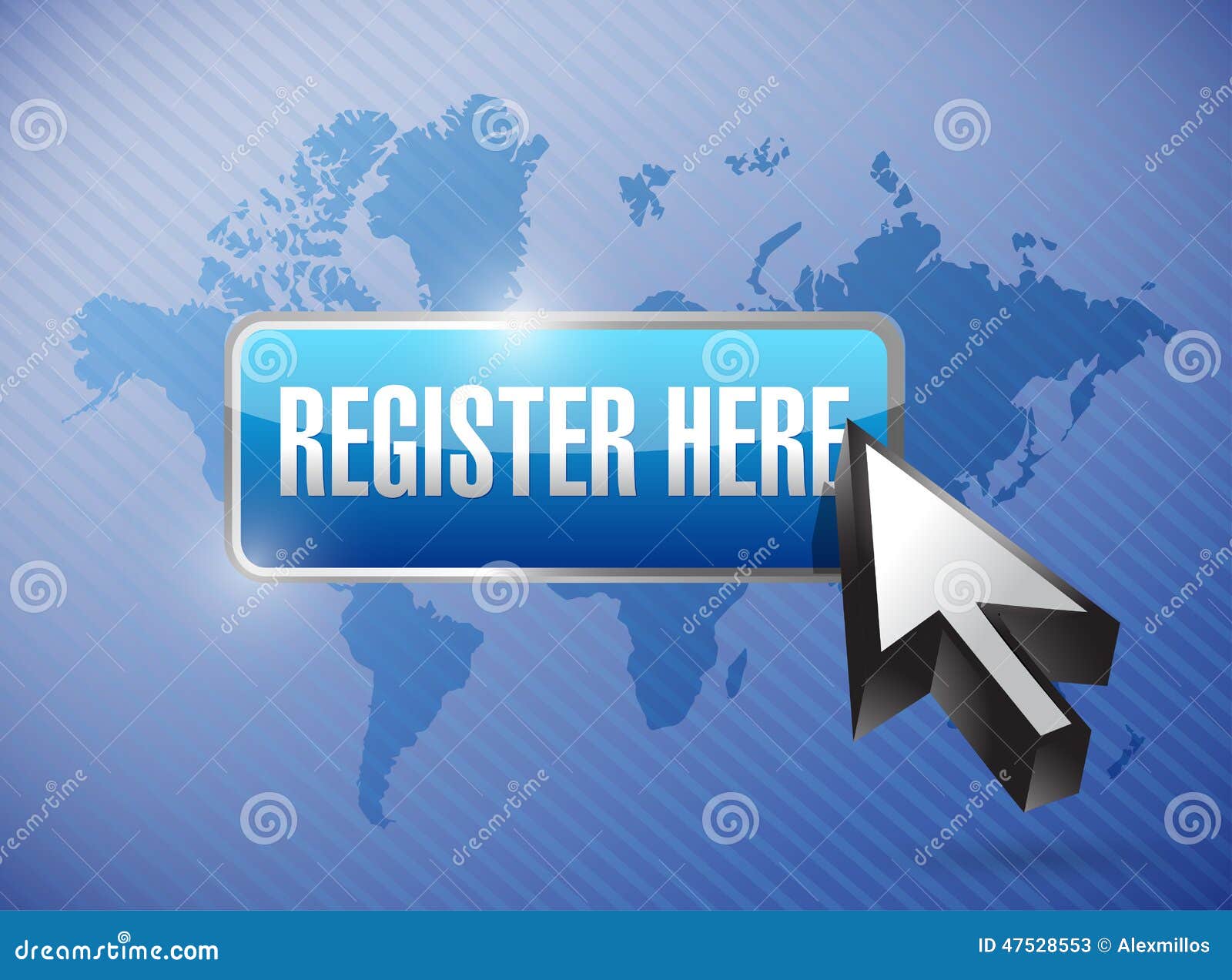 Het Register Knoopt Hier En Curseur Dicht Stock Illustratie ...