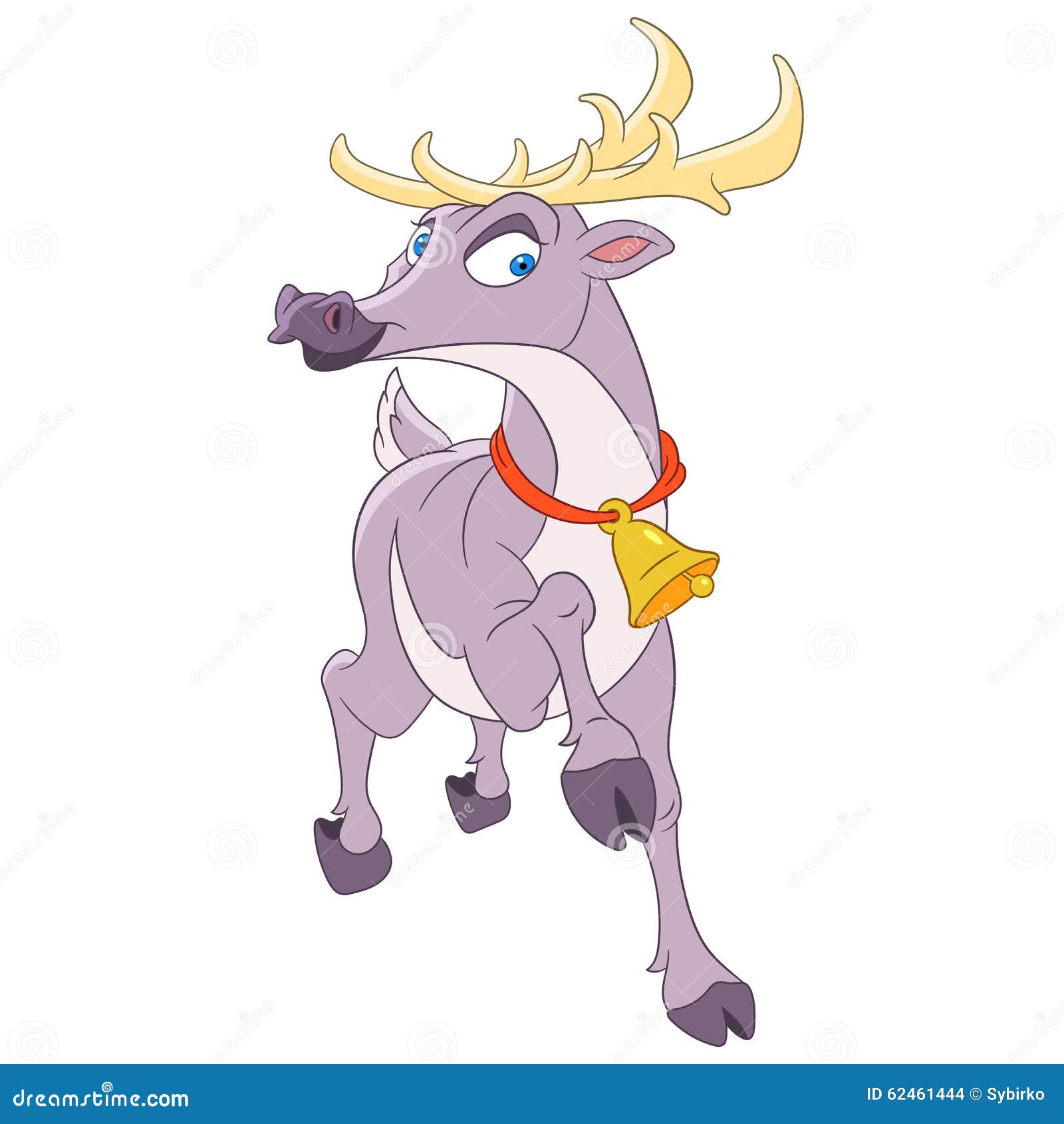 Het Rendier Van Het Kerstmisbeeldverhaal Vector Illustratie ...