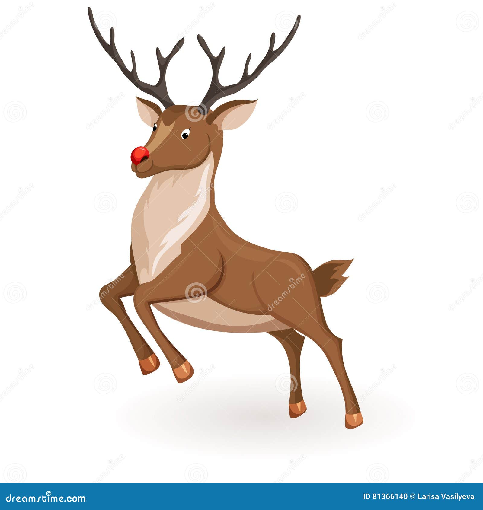 Het Rendier Van Het Sprongbeeldverhaal Vector Illustratie ...