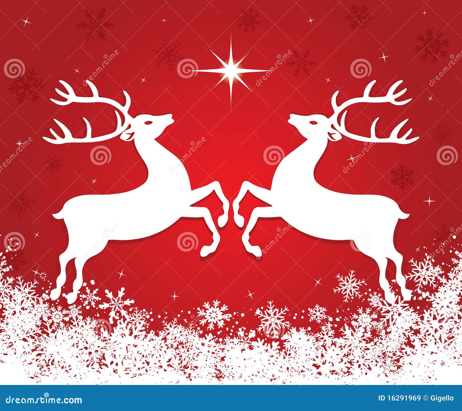 Het rendier van Kerstmis vector illustratie. Illustration of kaart ...